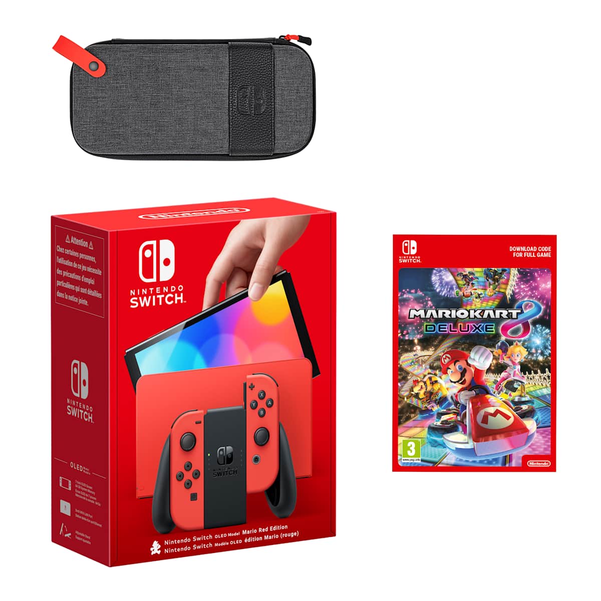 Nintendo Switch – OLED Model Mario Red Edition + Mario Kart 8 Deluxe ...