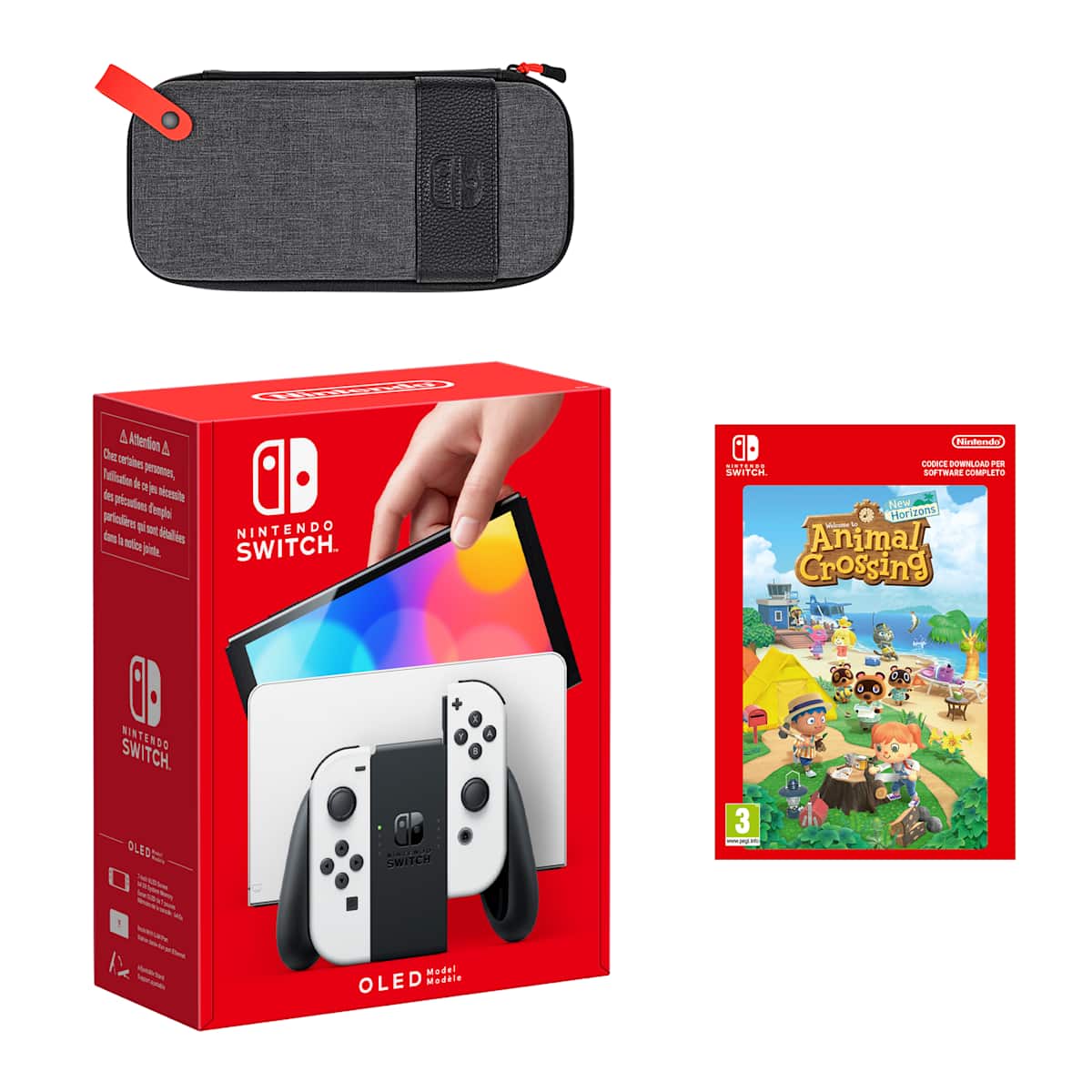 Nintendo Switch - Modello OLED (bianco) Animal Crossing: New Horizons ...