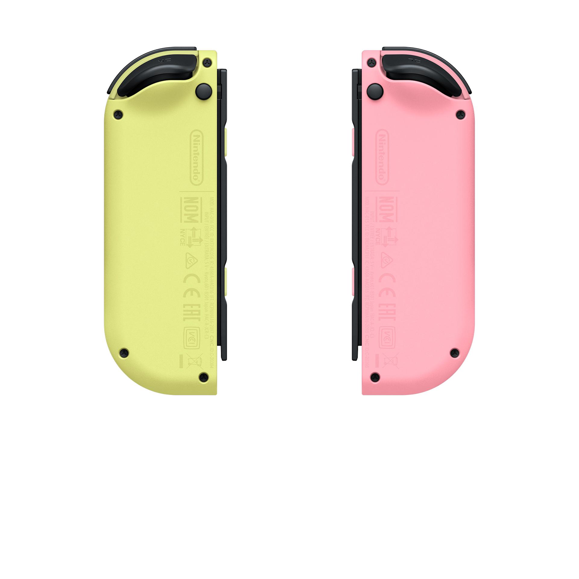 Conjunto de comandos Joy-Con Rosa pastel (L) e Joy-Con Amarelo pastel (R) para a Nintendo Switch ...