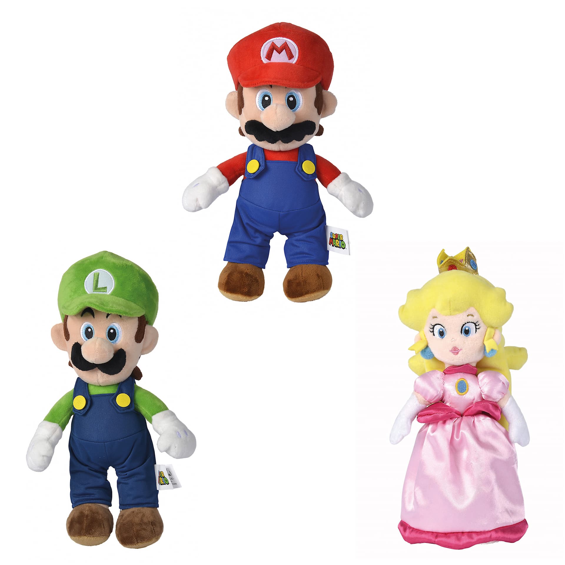 Pack de peluches Mario + Luigi + Peach - My Nintendo Store