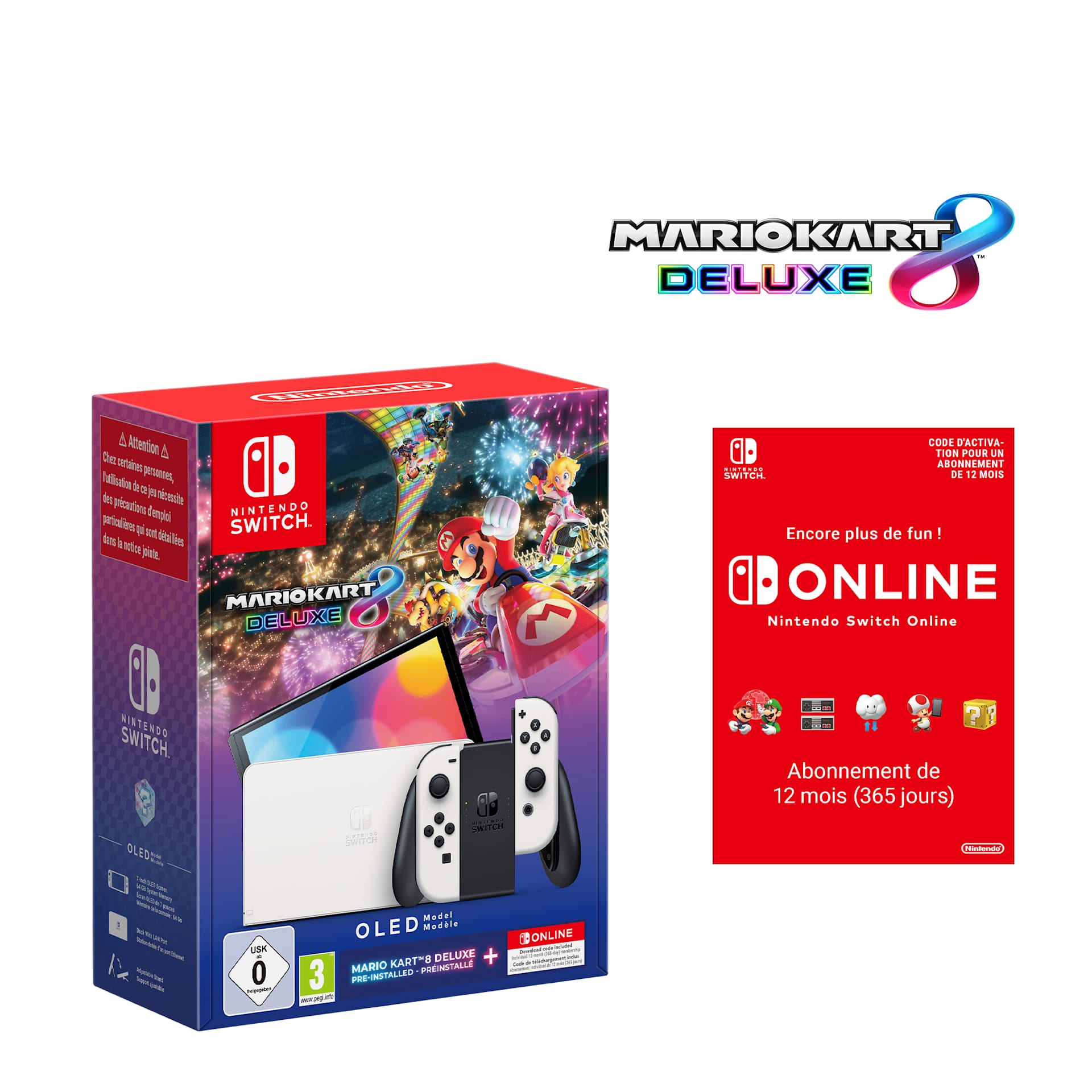 Nintendo Switch – Modèle OLED (blanc) + Mario Kart 8 Deluxe ...