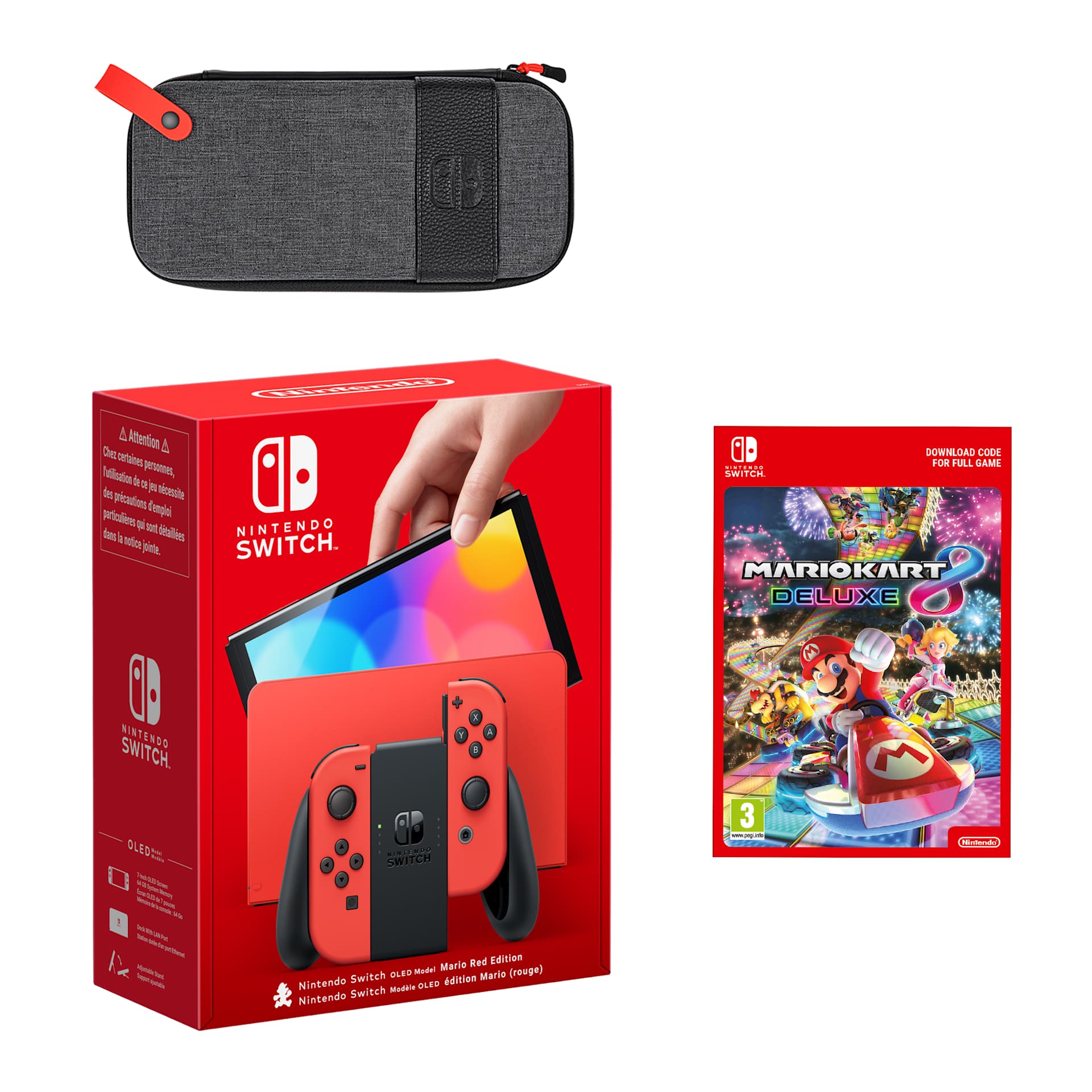 Nintendo Switch – OLED Model Mario Red Edition + Mario Kart 8 Deluxe ...