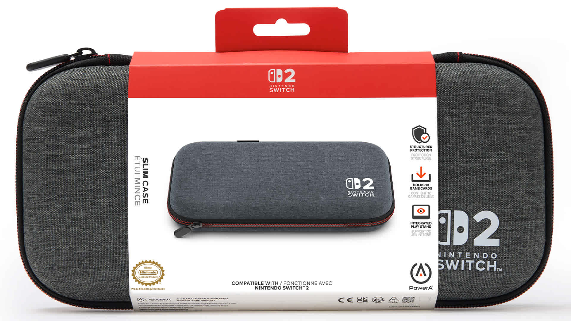 Slim Case for Nintendo Switch 2 – Dark Heather Grey - My Nintendo Store