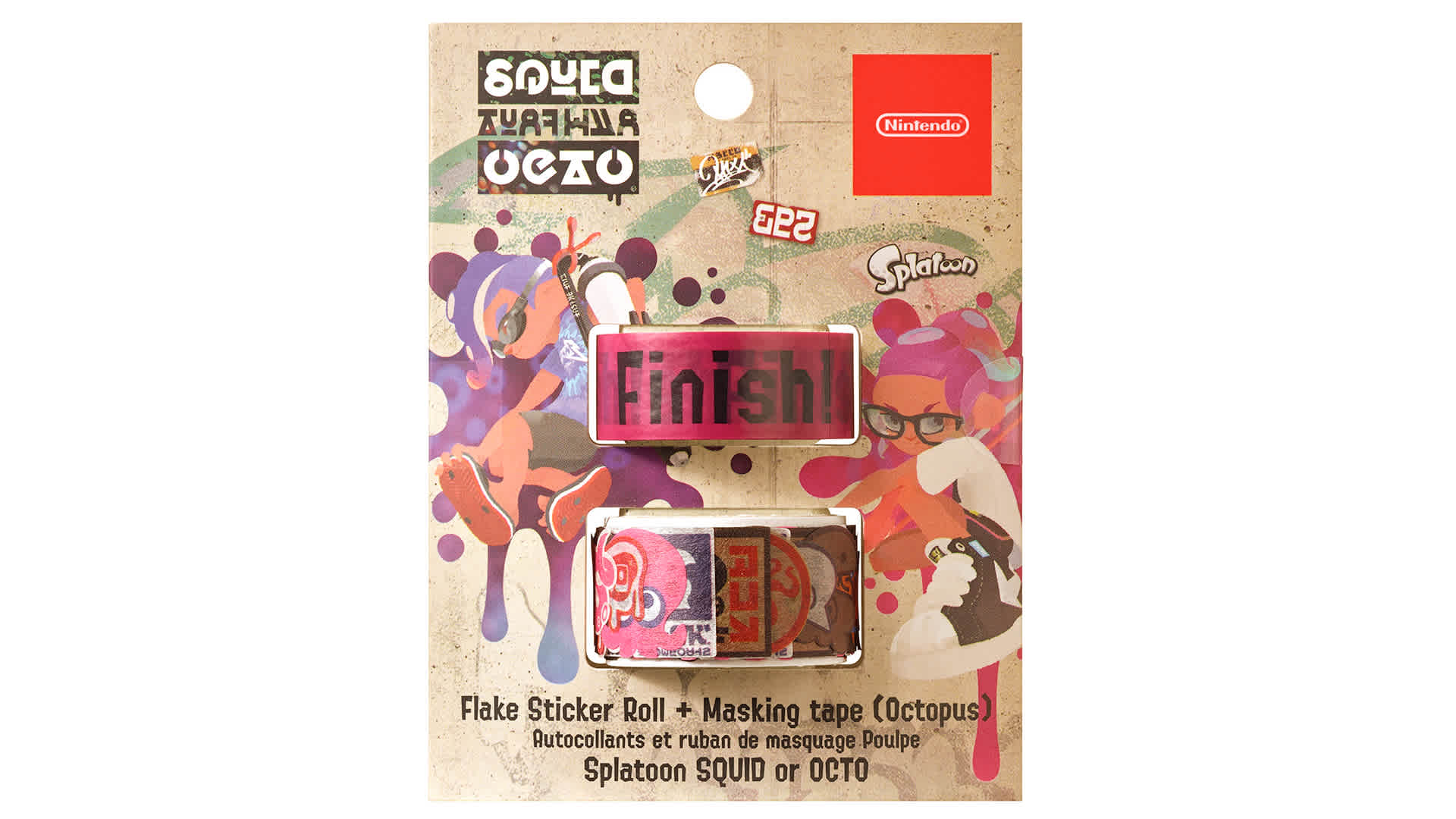 Flake Sticker Roll + Masking Tape (Octopus) Splatoon SQUID or OCTO - My ...