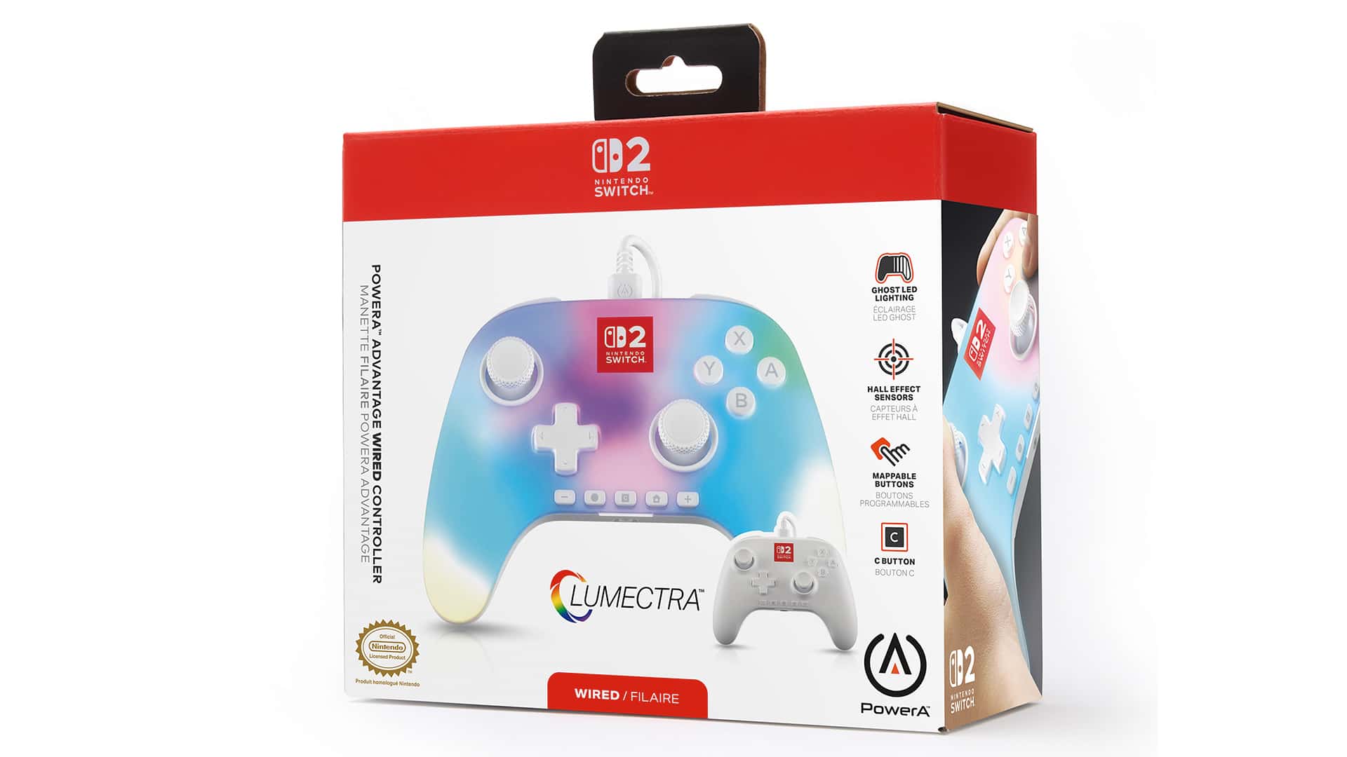 Advantage Wired Controller for Nintendo Switch 2 with Lumectra – White ...