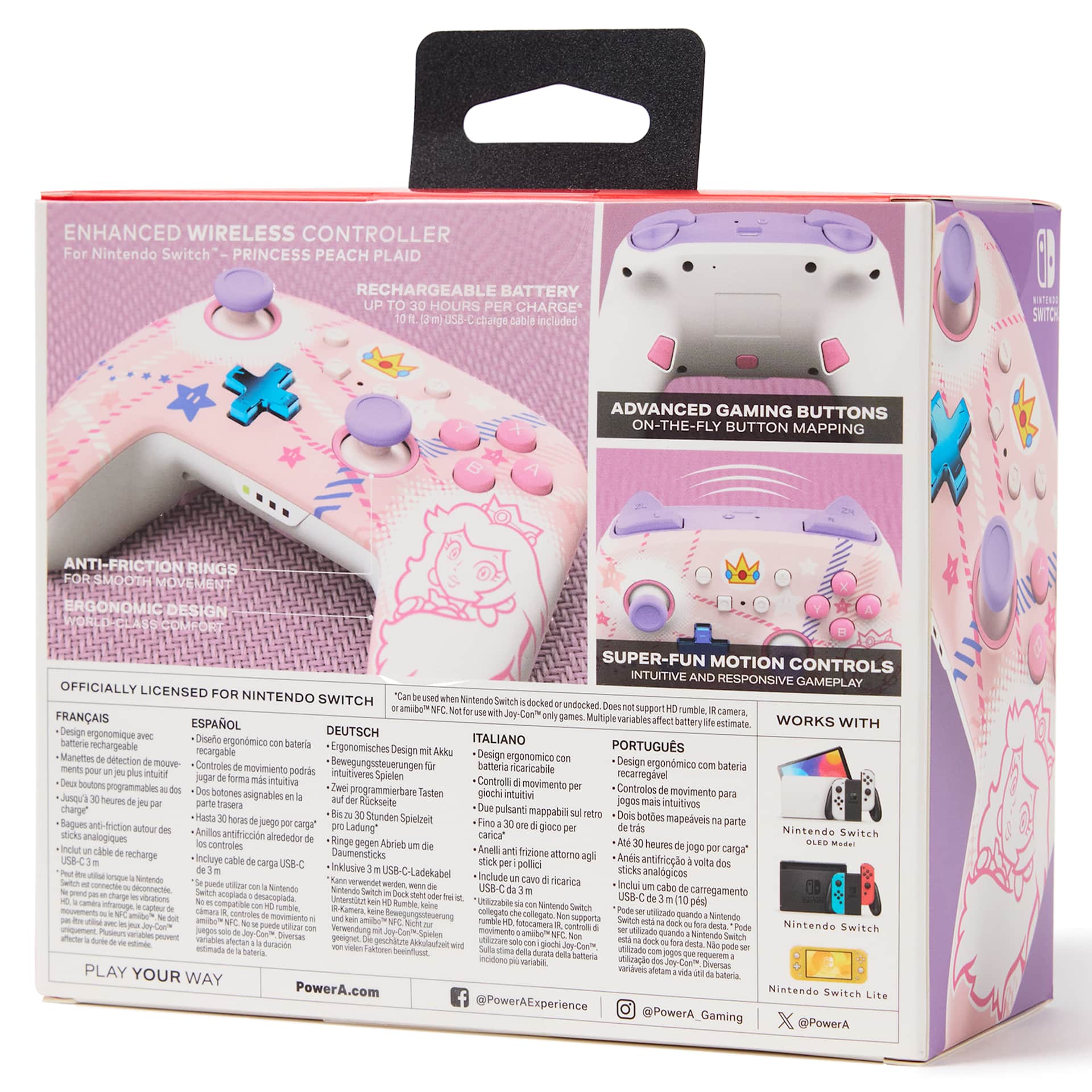 Nintendo Switch Wireless Controller - Princess Peach Plaid - My Nintendo Store