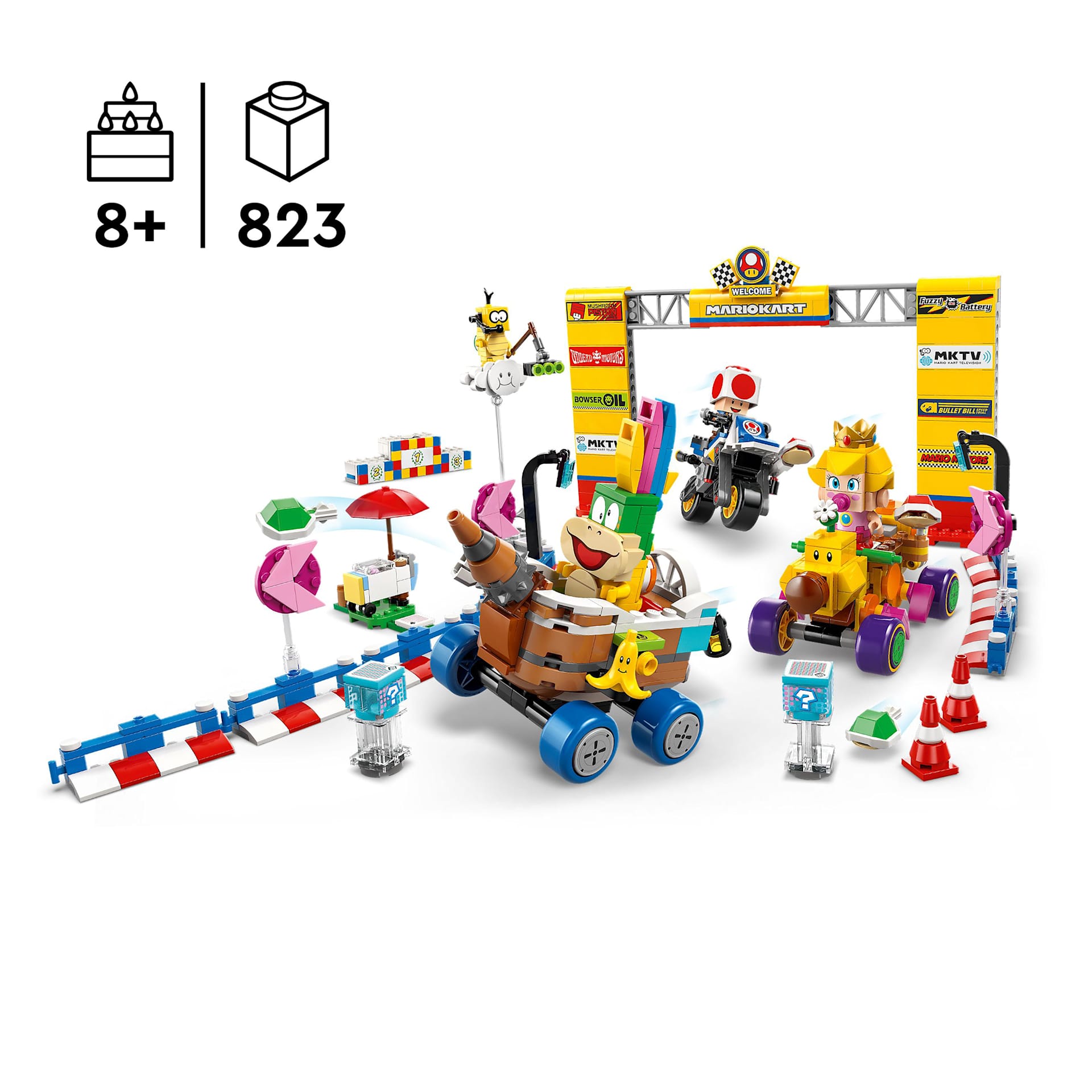 Mario Kart: Set Bebé Peach y Grand Prix LEGO® Super Mario (72036) - My ...