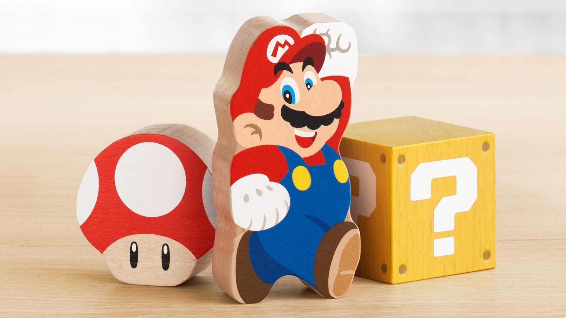 Blocs en bois « Mario » (3 pièces) - My Nintendo Store