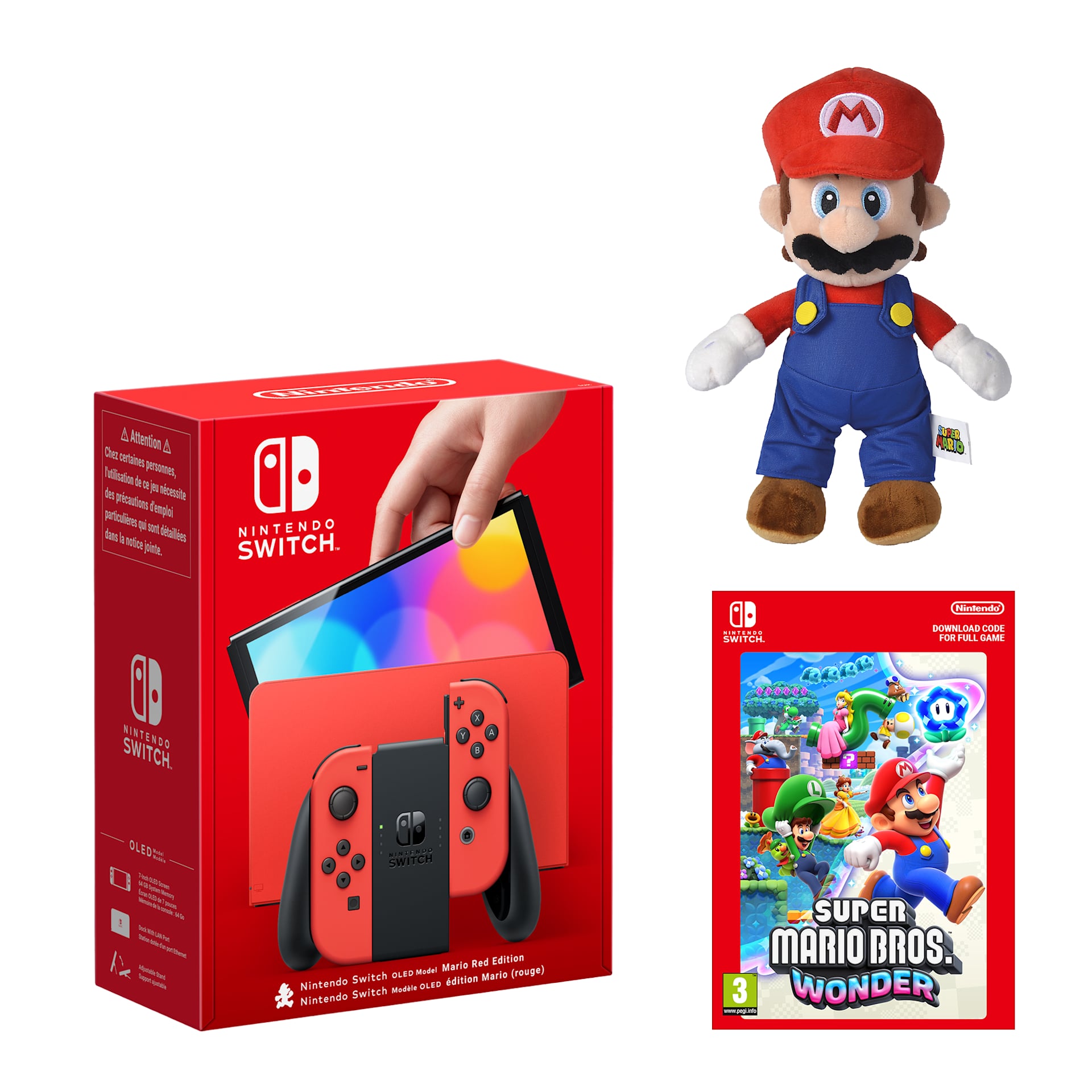 Nintendo Switch – OLED Model Mario Red Edition + Super Mario Bros ...