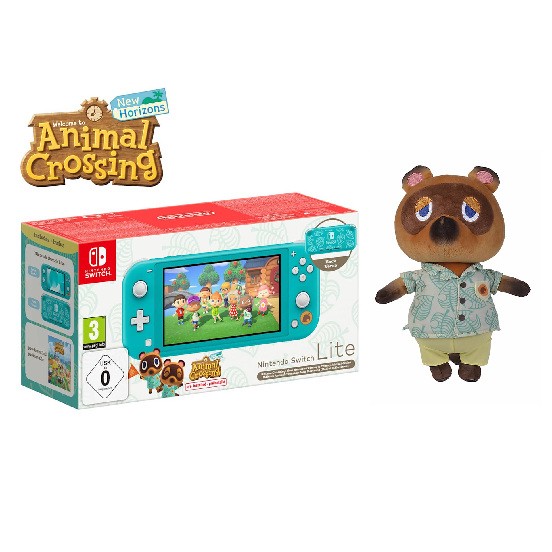 Pack Nintendo Switch Lite (edición aloha de Animal Crossing: New ...