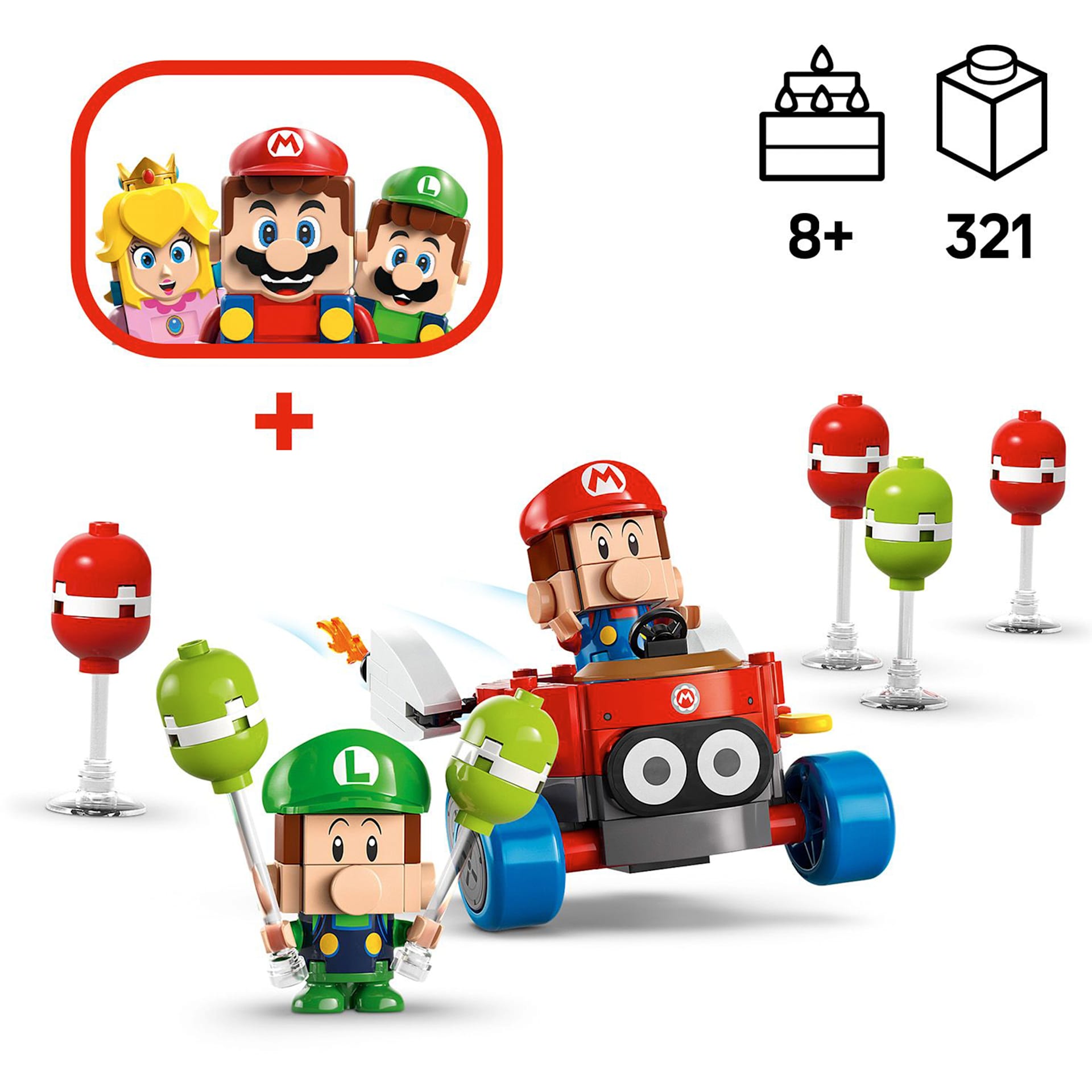 Mario Kart: Bebé Mario vs. Bebé Luigi LEGO® Super Mario (72034) - My ...