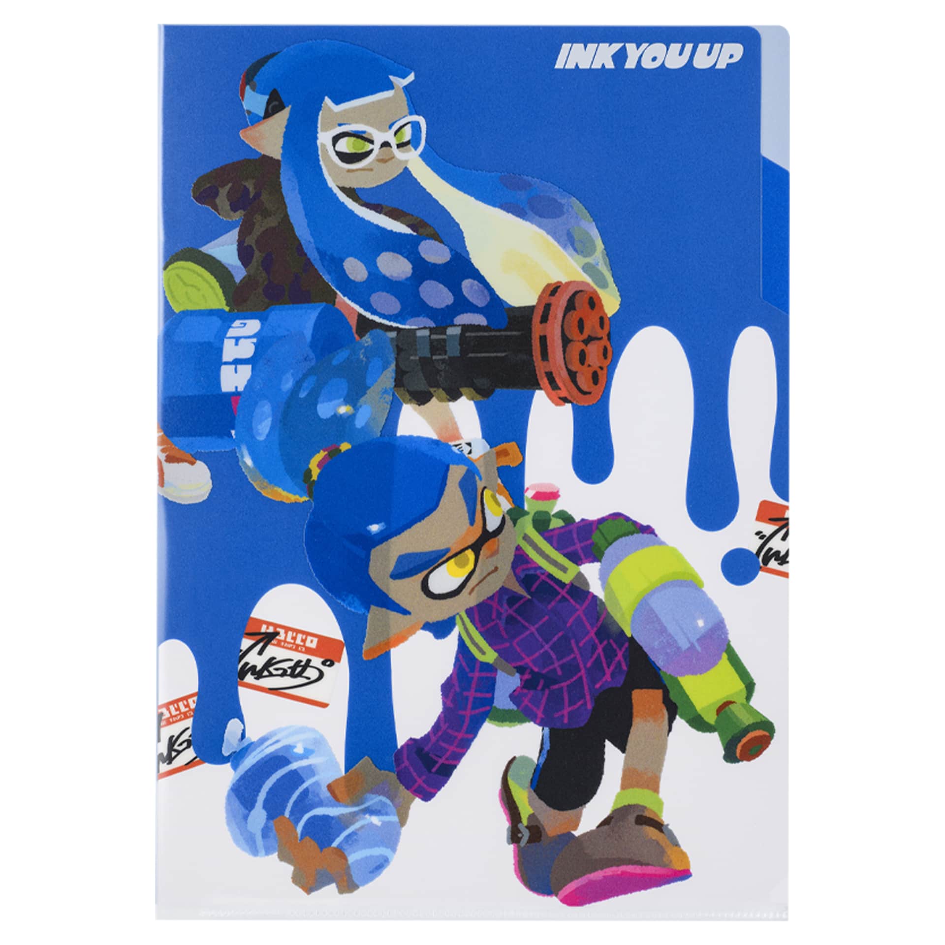 Splatoon INK YOU UP A4 Clear Folder (Blue) - My Nintendo Store