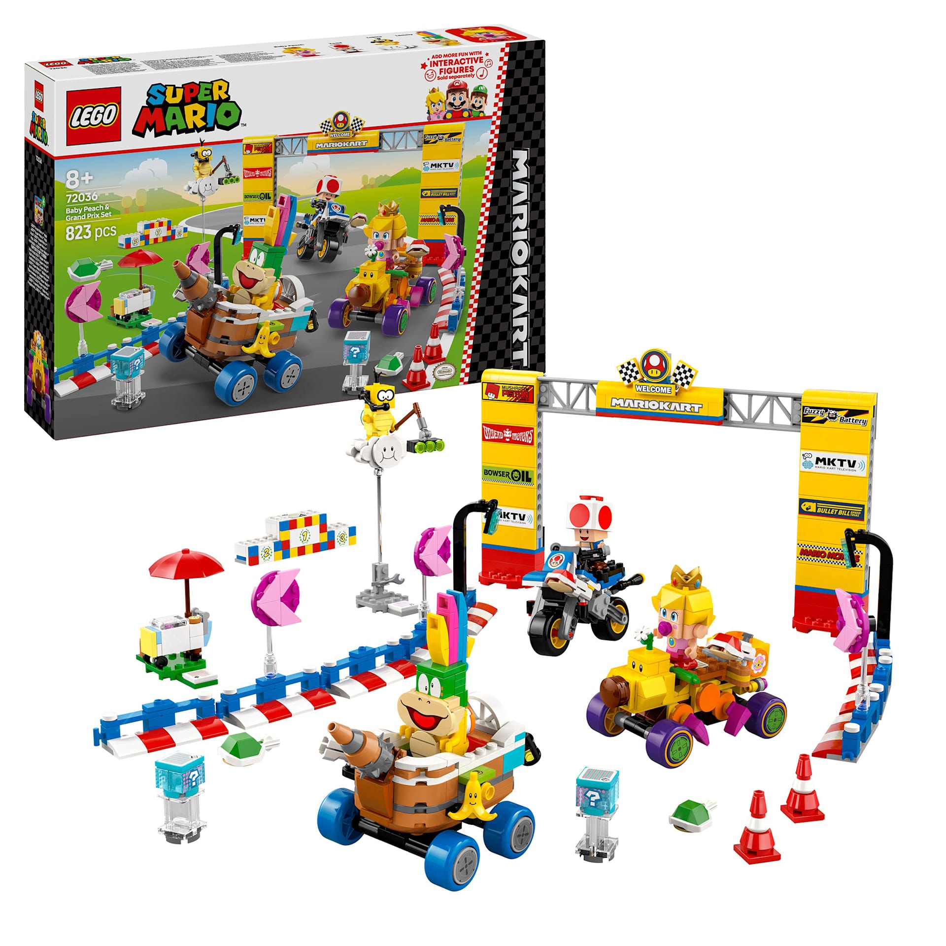 Mario Kart: Set Bebé Peach y Grand Prix LEGO® Super Mario (72036) - My ...