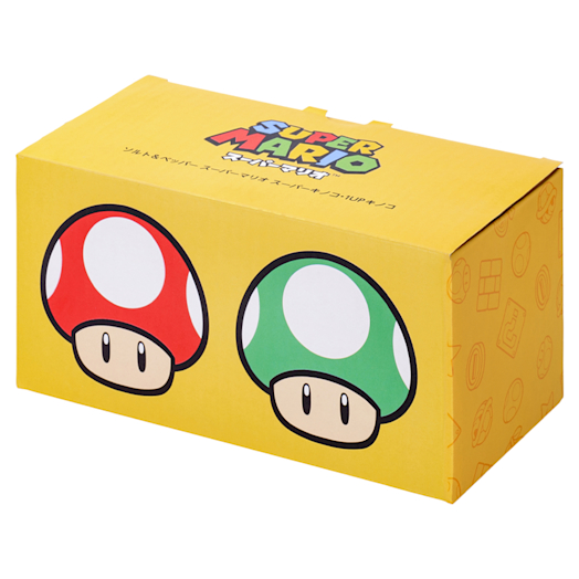 Salero y pimentero con forma de superchampiñón y champiñón vida extra de Super Mario - My ...