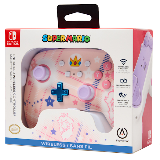 Nintendo Switch Wireless Controller - Princess Peach Plaid - My ...