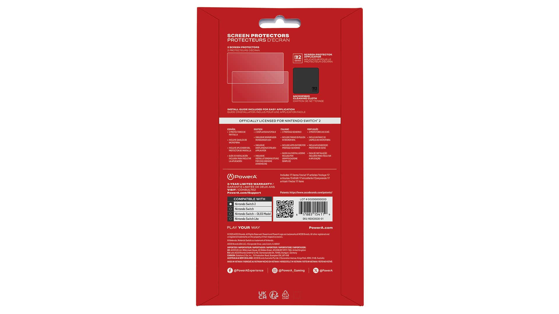 Screen Protector for Nintendo Switch 2 – 2-pack - My Nintendo Store