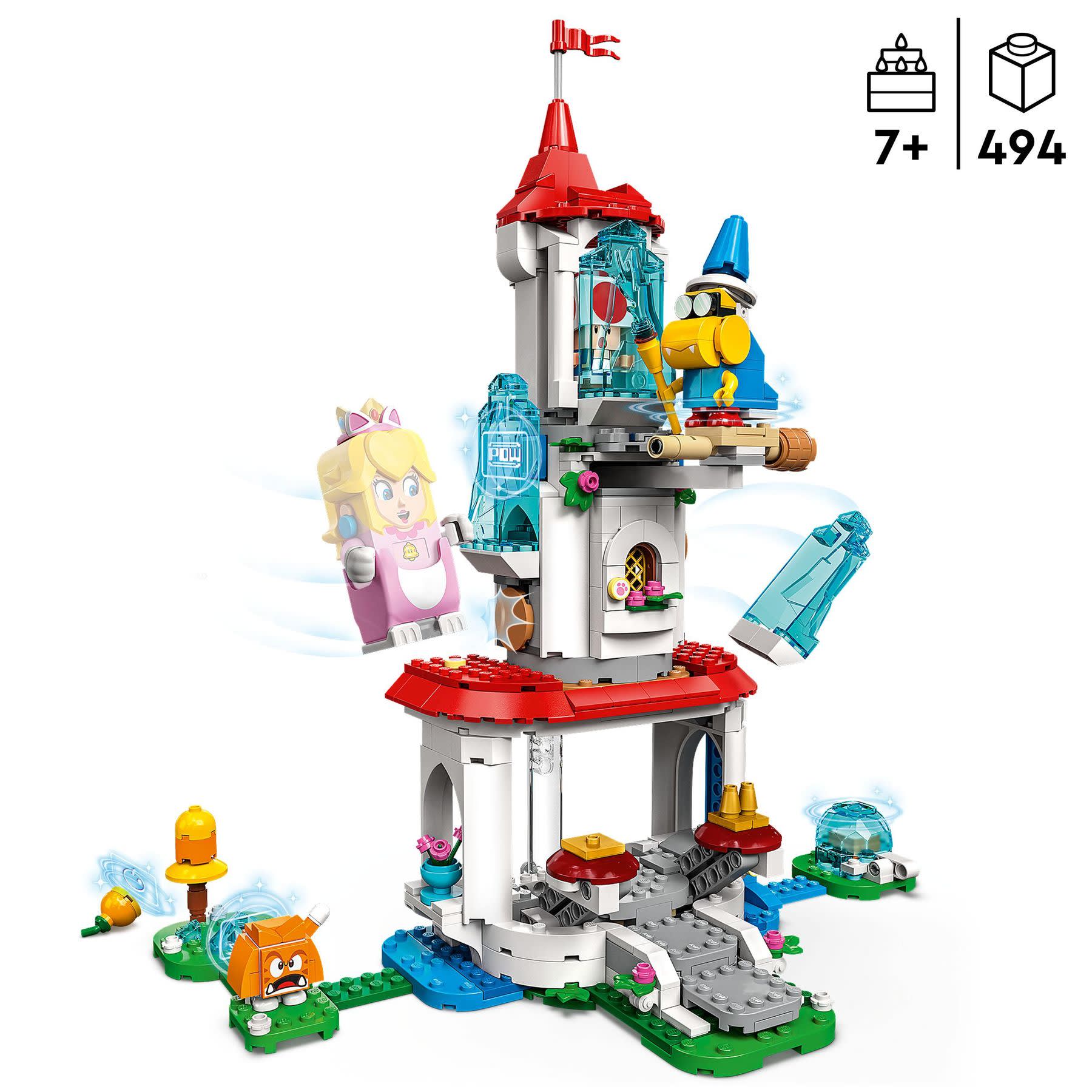 LEGO Super Mario Cat Peach Suit and Frozen Tower Expansion Set (71407 ...