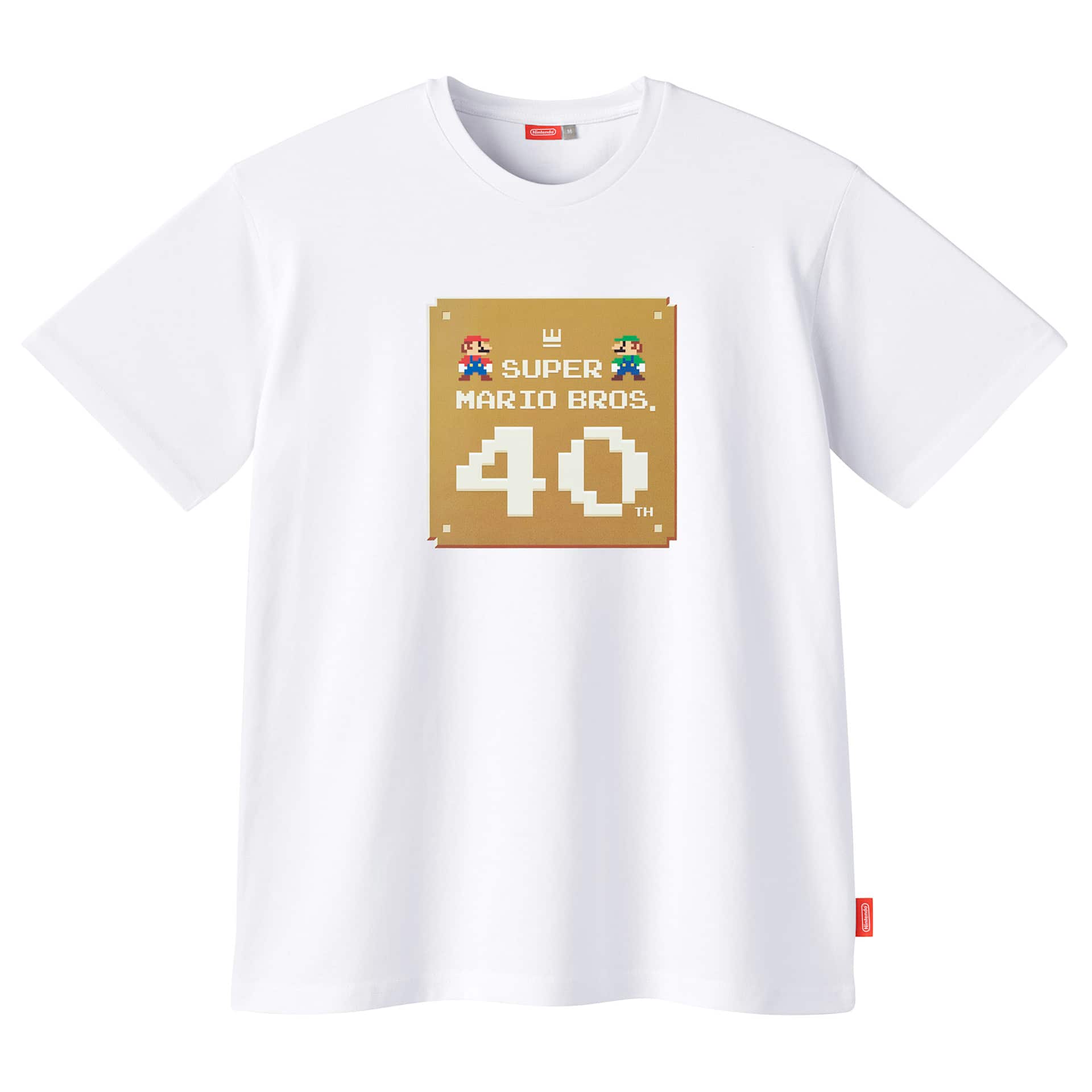 Super Mario Bros. 40th-T-Shirt (Weiß) - My Nintendo Store