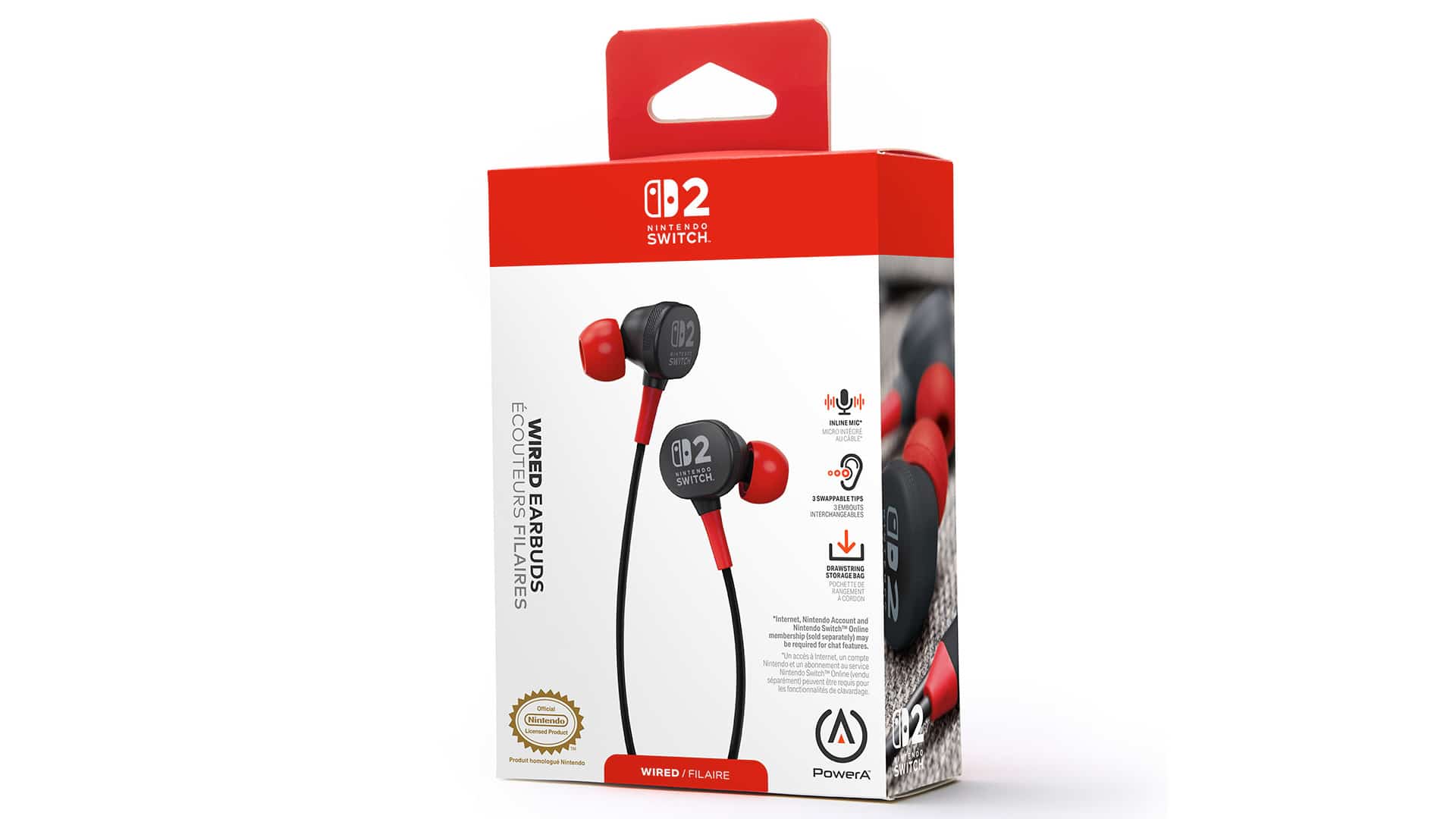Wired Earbuds for Nintendo Switch 2 – Black - My Nintendo Store