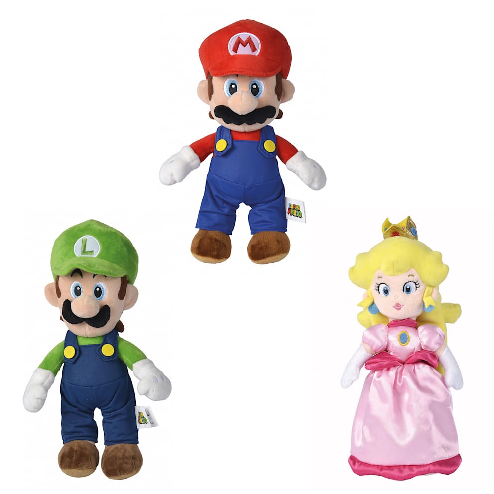 Mario + Luigi + Princess Peach Soft Toy Bundle - My Nintendo Store