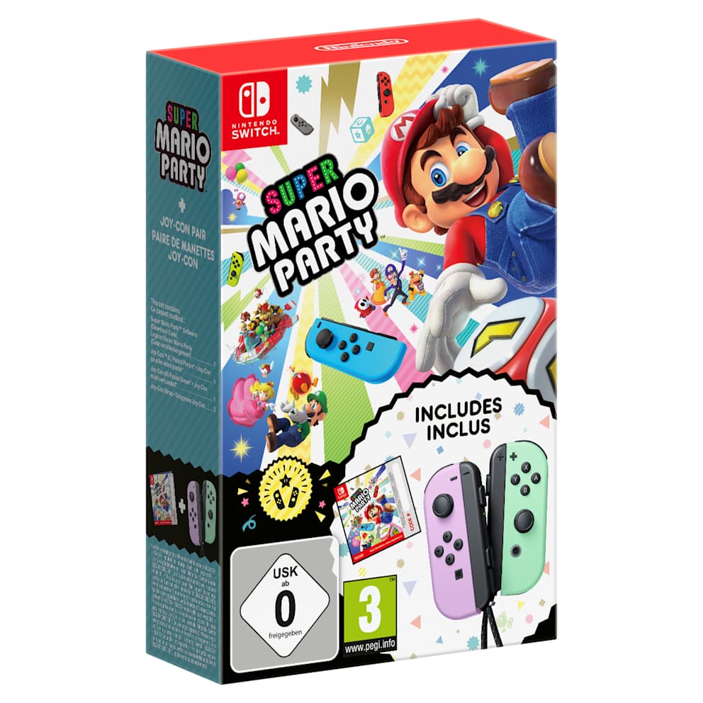 Super Mario Party + Set da due Joy-Con viola pastello/verde pastello ...
