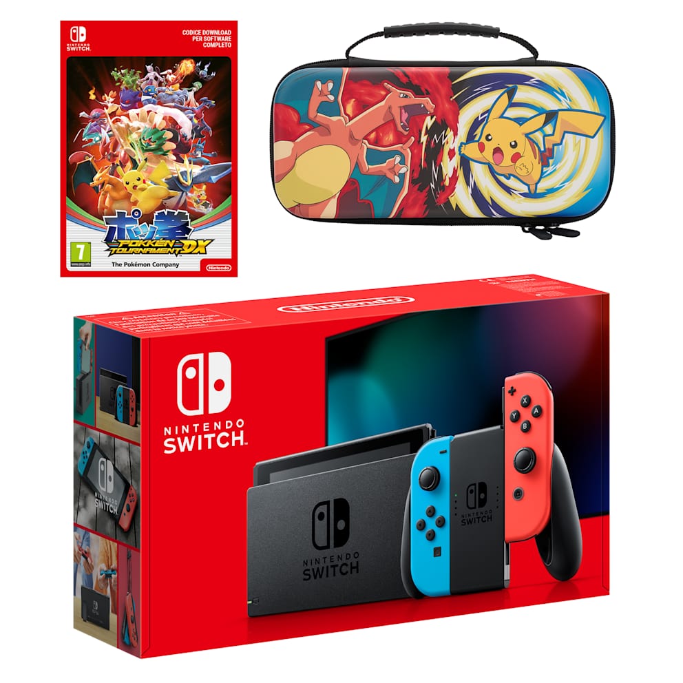 Nintendo Switch (blu neon/rosso neon) Pokkén Tournament™ DX Pack - My ...