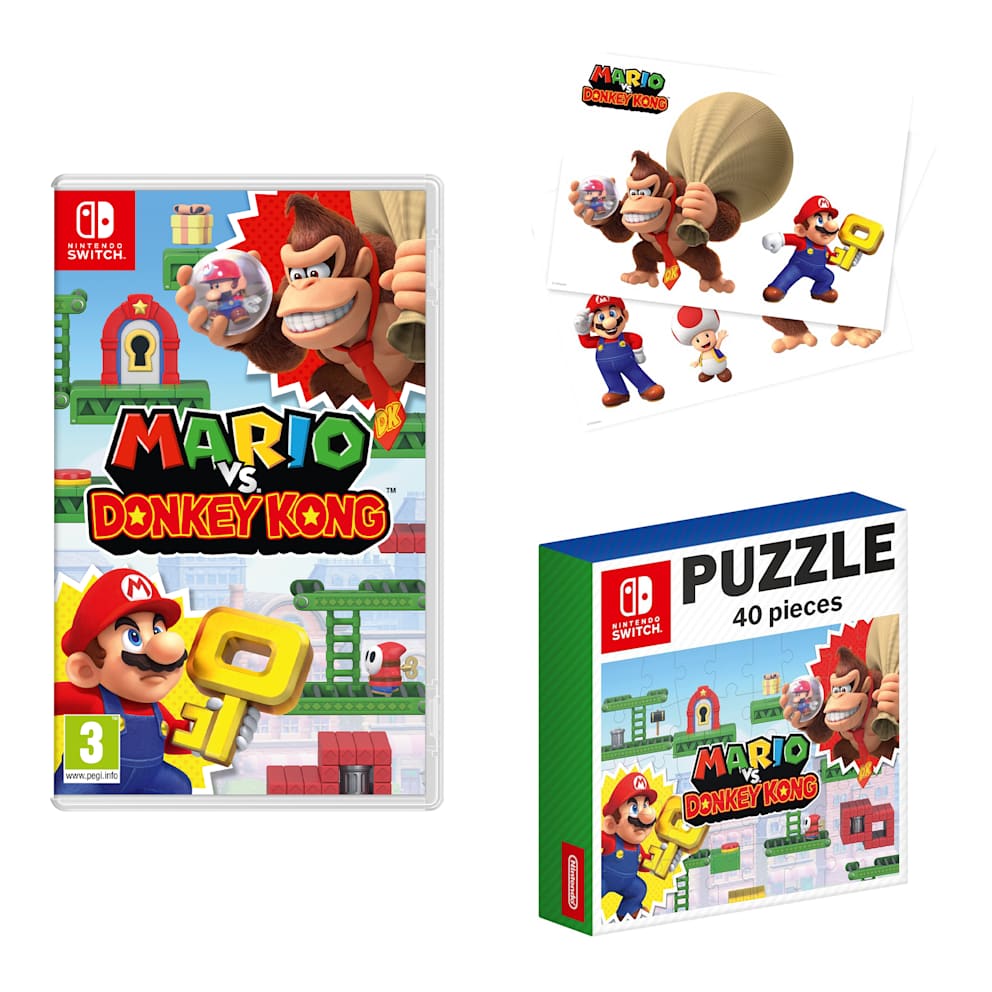 Mario vs. Donkey Kong + puzzle + set di 3 adesivi - My Nintendo Store