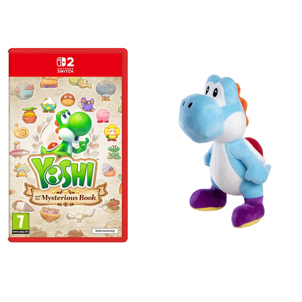 Yoshi and the Mysterious Book + Knuffel van lichtblauwe Yoshi ...