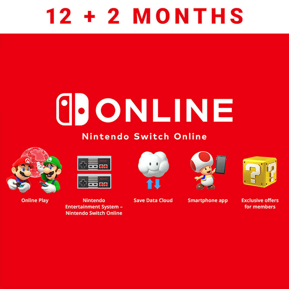 Nintendo Switch Online 12-month membership (plus 2 extra months) - My ...