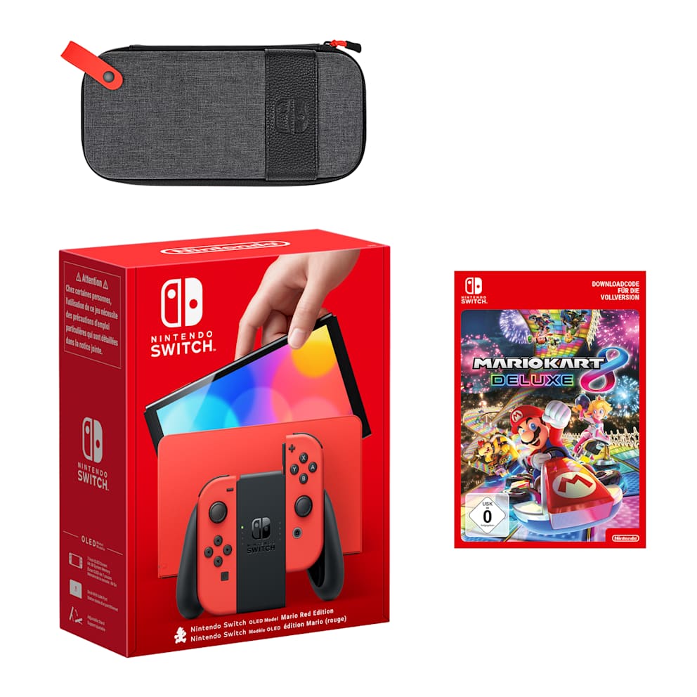 Nintendo Switch – OLED-Modell Mario-Edition (rot) + Mario Kart 8 Deluxe ...