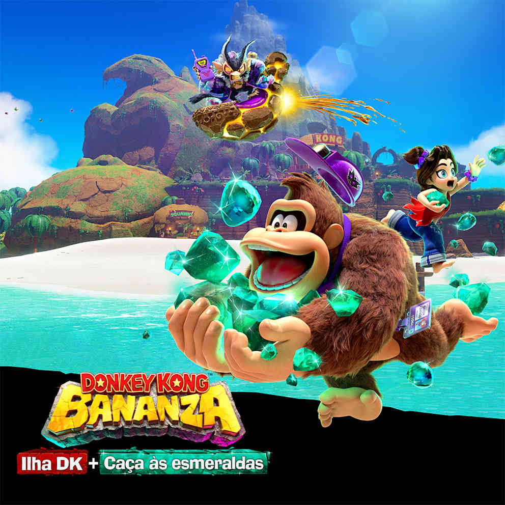 Donkey Kong Bananza: Ilha DK + Caça às esmeraldas – My Nintendo Store