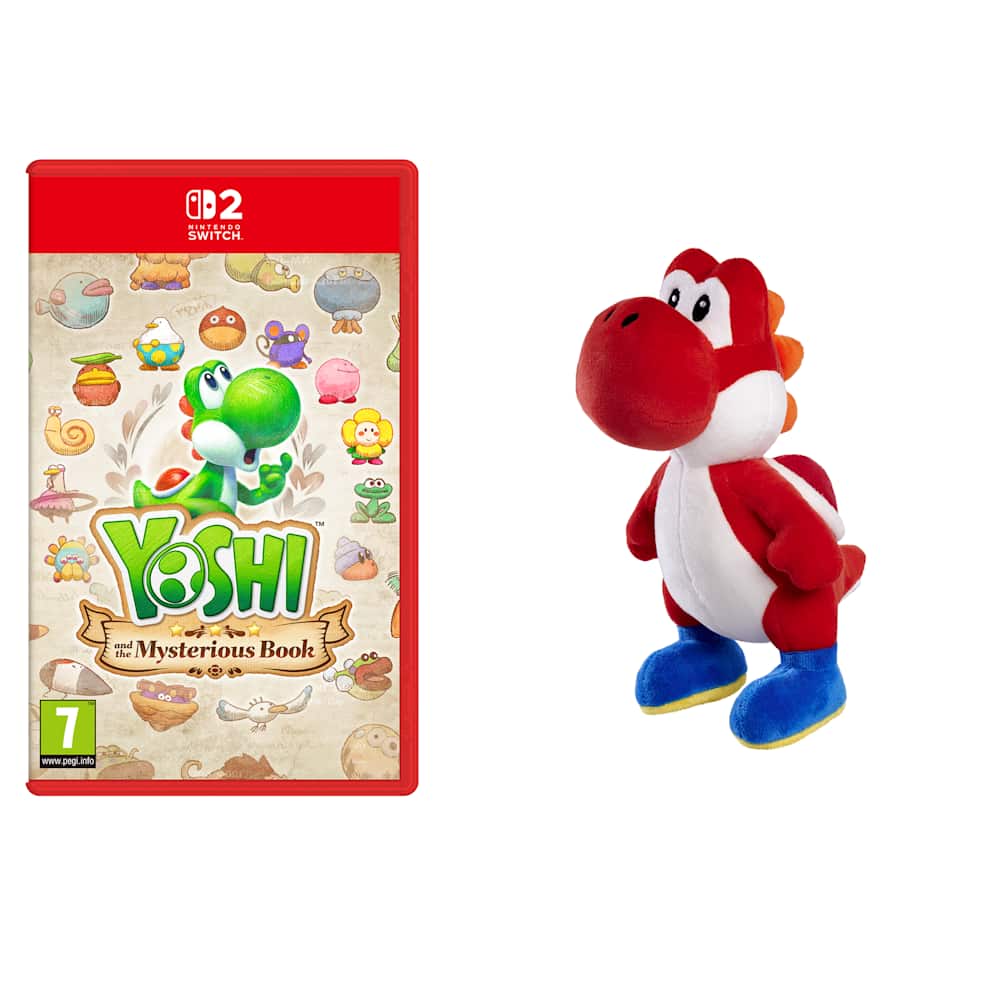 Yoshi and the Mysterious Book + Peluche Yoshi rouge - Nintendo Store