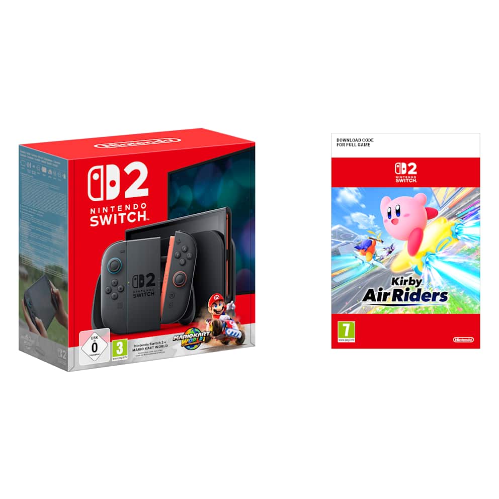 Nintendo Switch 2 + Mario Kart World + Kirby Air Riders (UK AC Adapter ...
