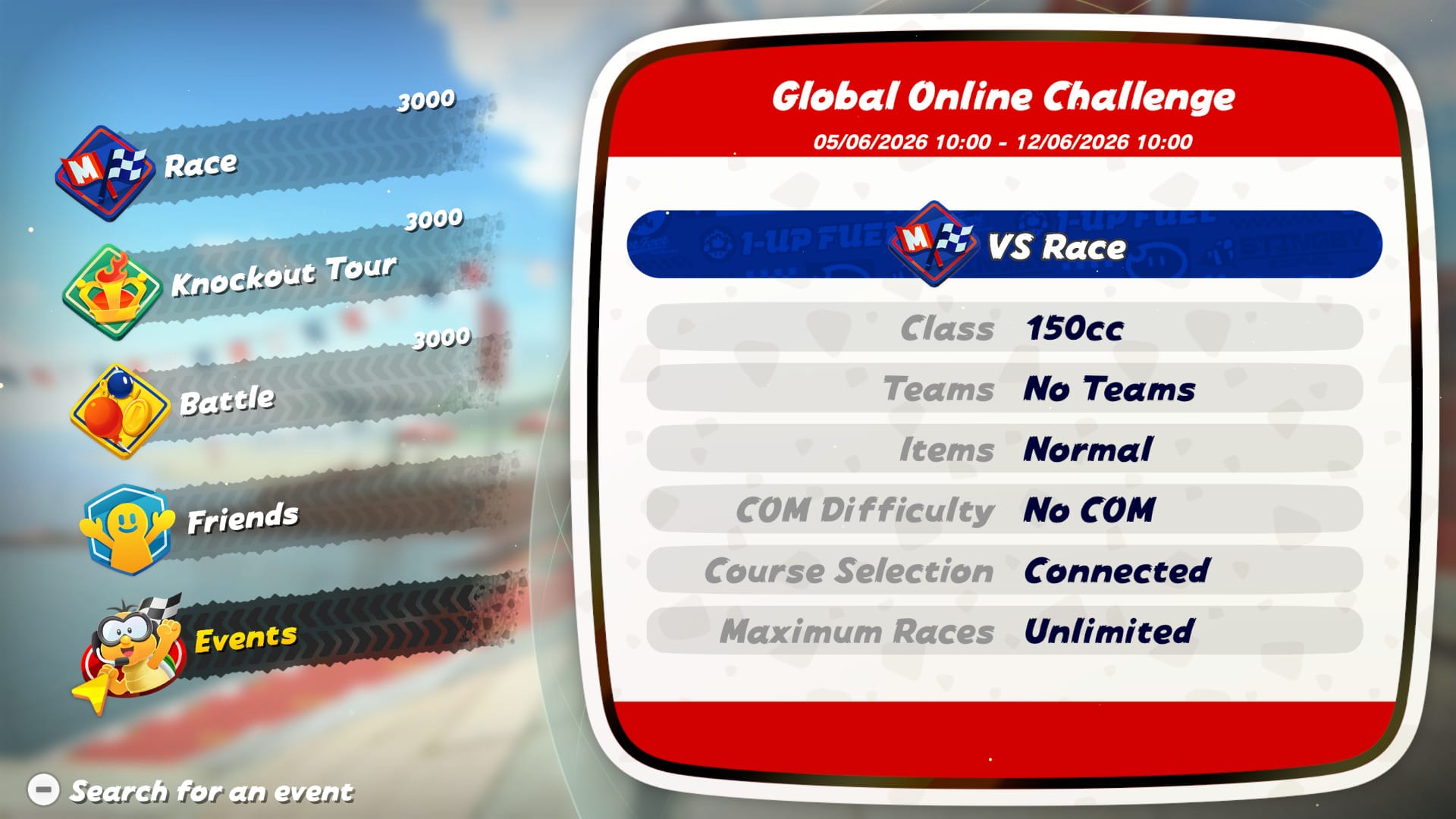 Aim for the horizon in the first Mario Kart World global online event ...