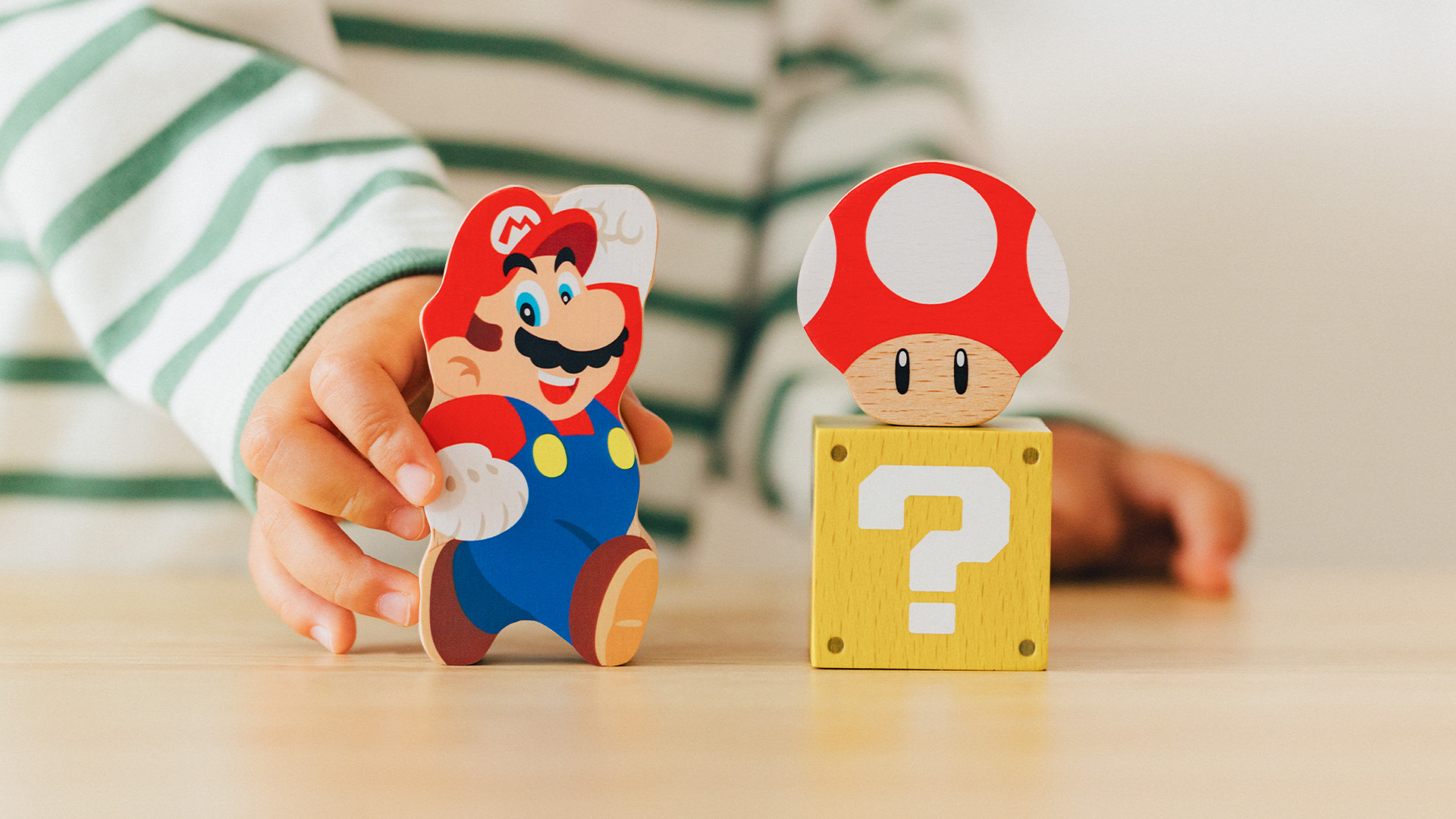 Set de bloques de madera – Mario (3 piezas) - My Nintendo Store