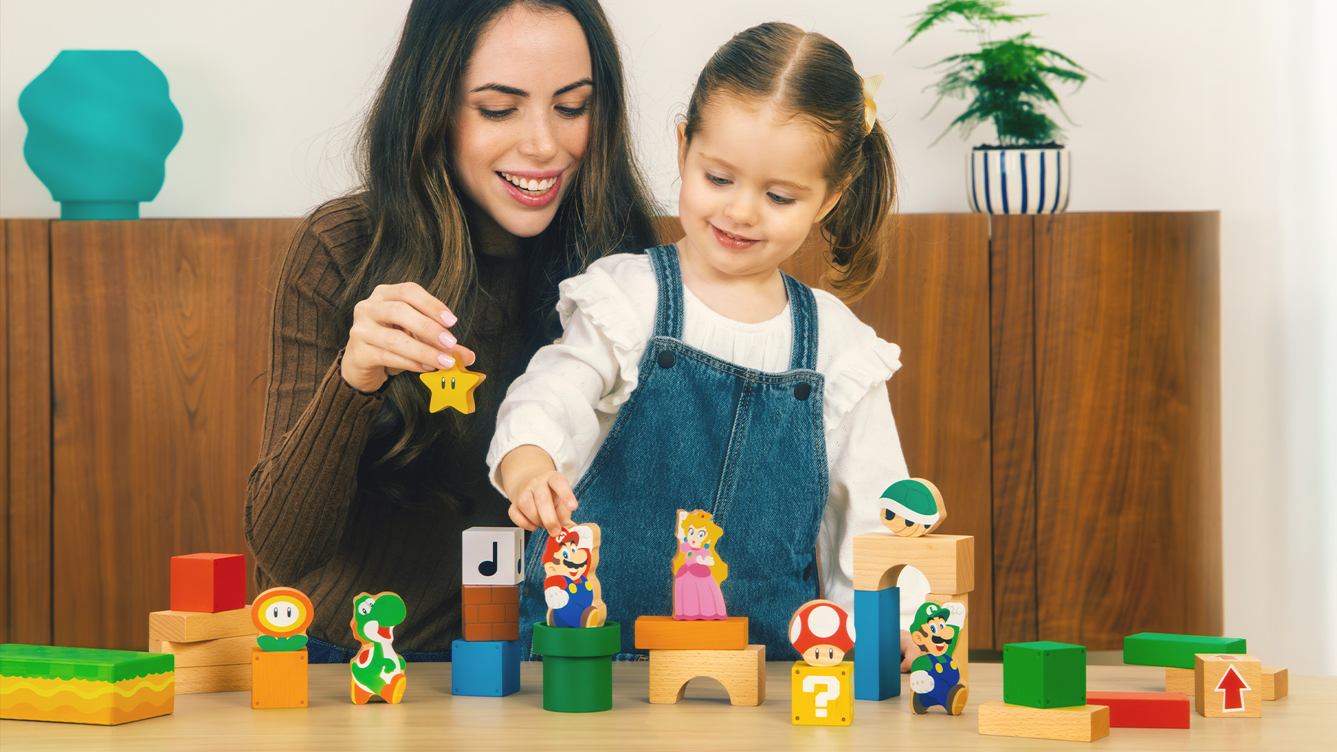 Set de bloques de madera – Mario y amigos (30 piezas) - My Nintendo Store
