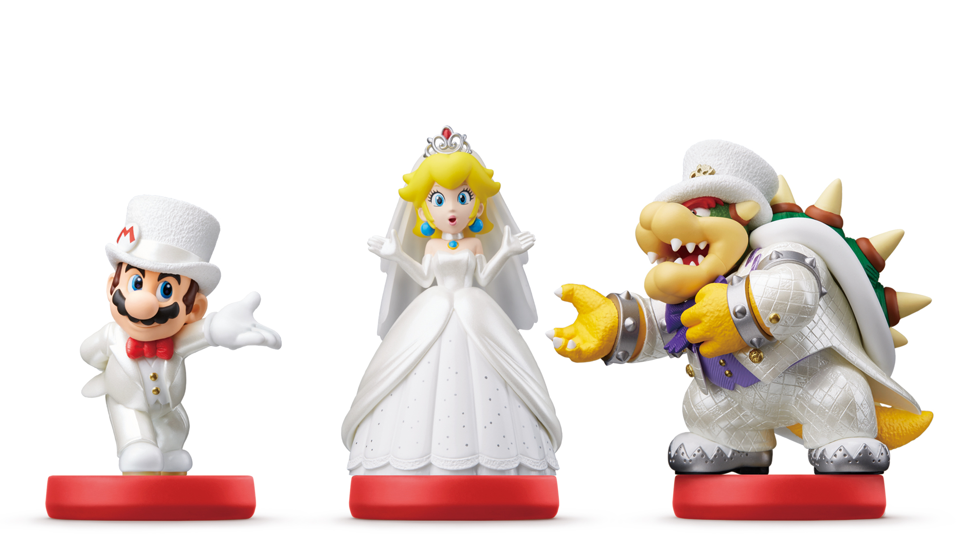 Mario / Peach / Bowser (Wedding Outfit) amiibo (Super Mario Collection ...