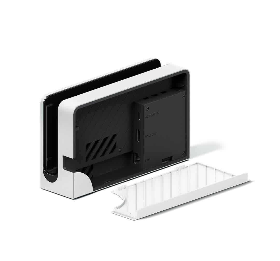 Witte achterkant (voor Nintendo Switch-houder met LAN-poort) - Nintendo ...
