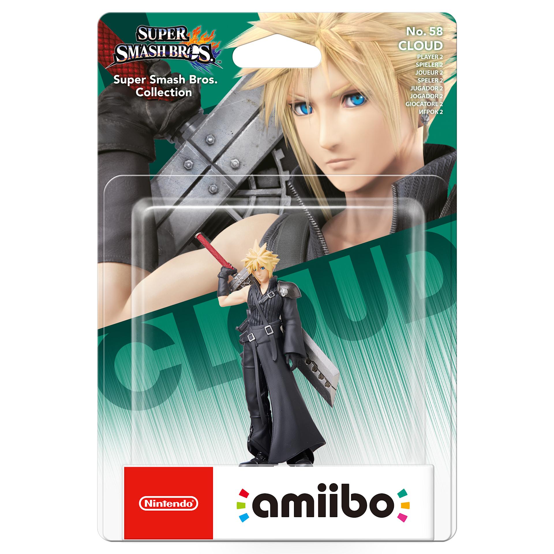 Cloud (Player 2) No.58 amiibo (Super Smash Bros. Collection) - My ...