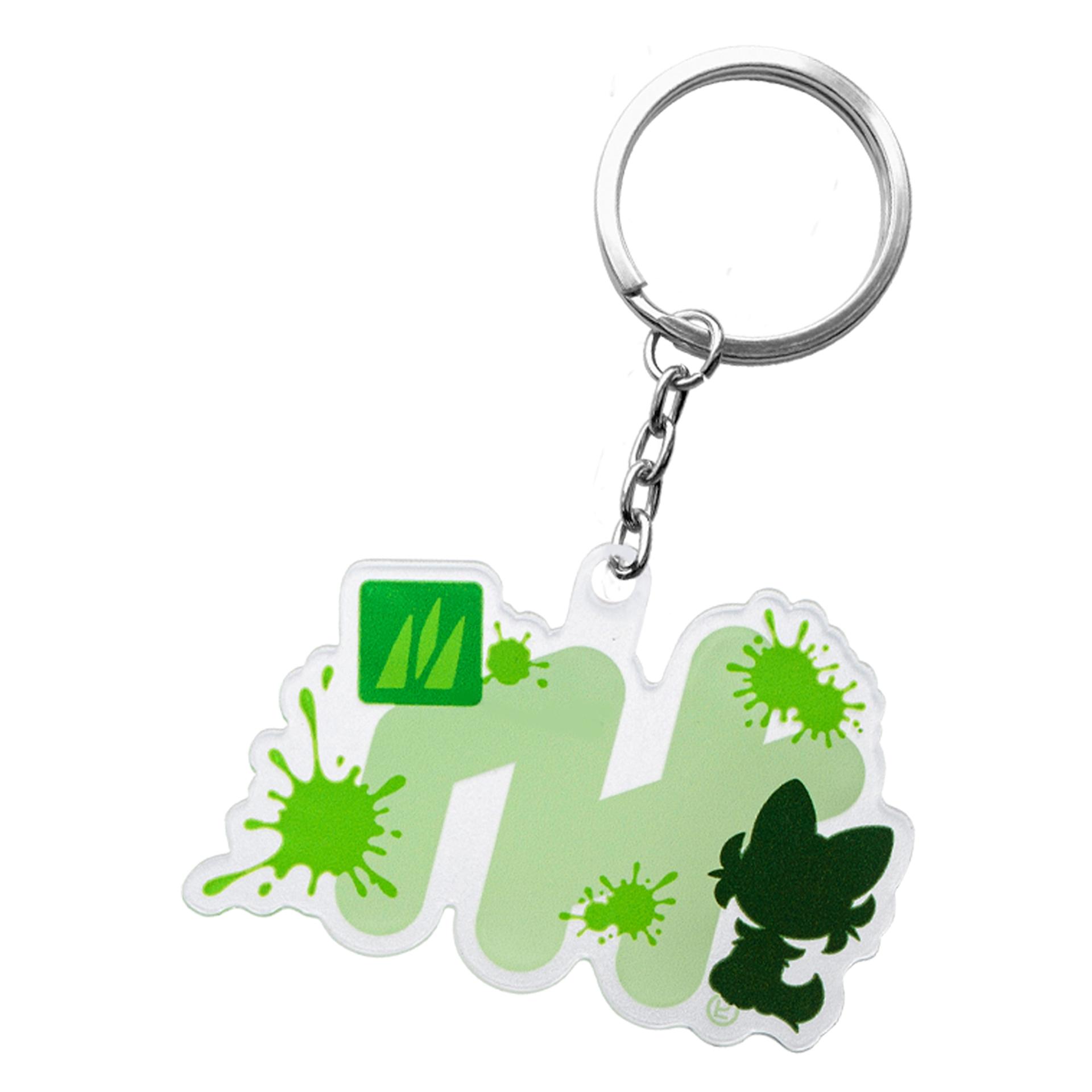 Splatoon x Pokémon Splatfest Keychain (Grass) - My Nintendo Store