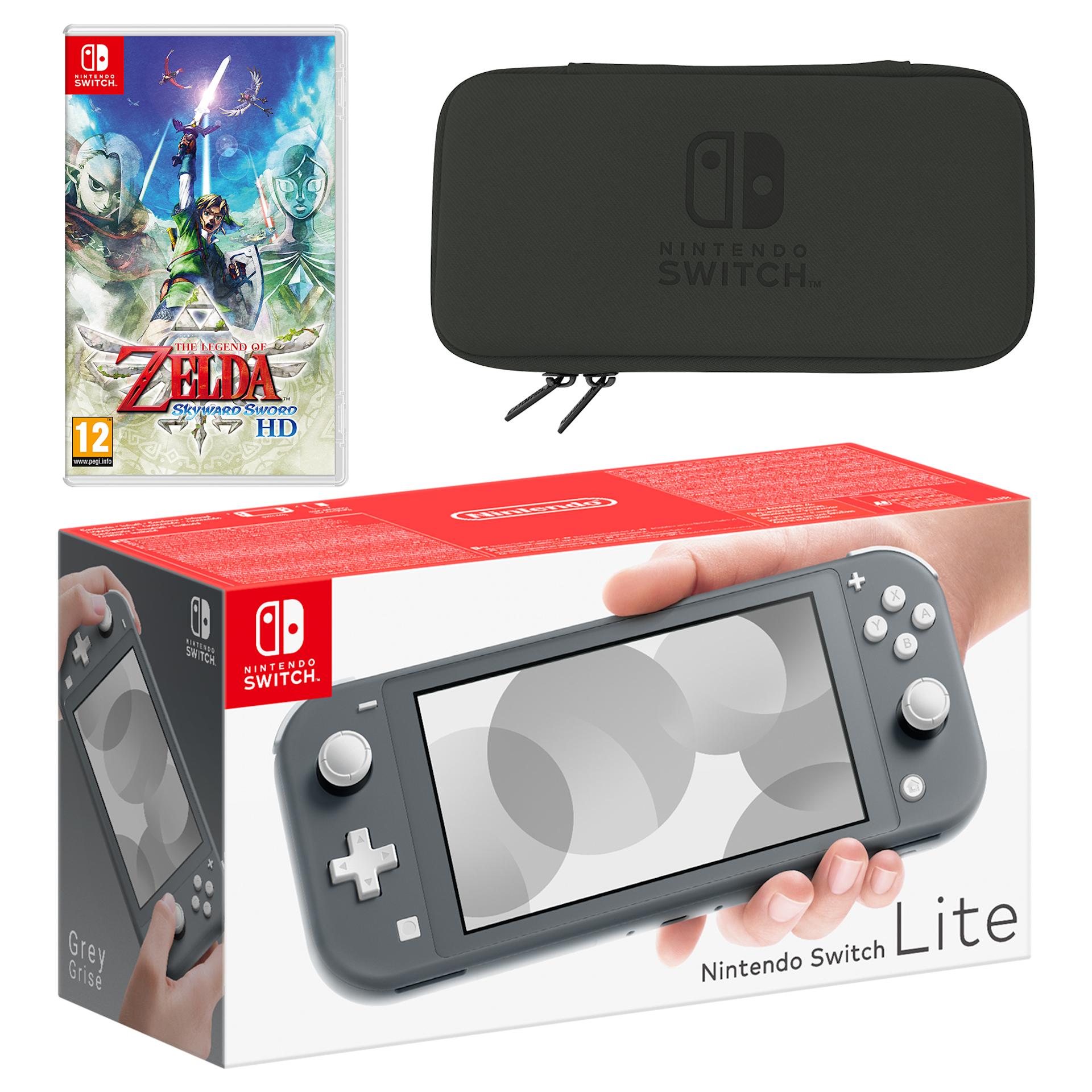 Nintendo Switch Lite (Grey) The Legend of Zelda: Skyward Sword HD Pack ...