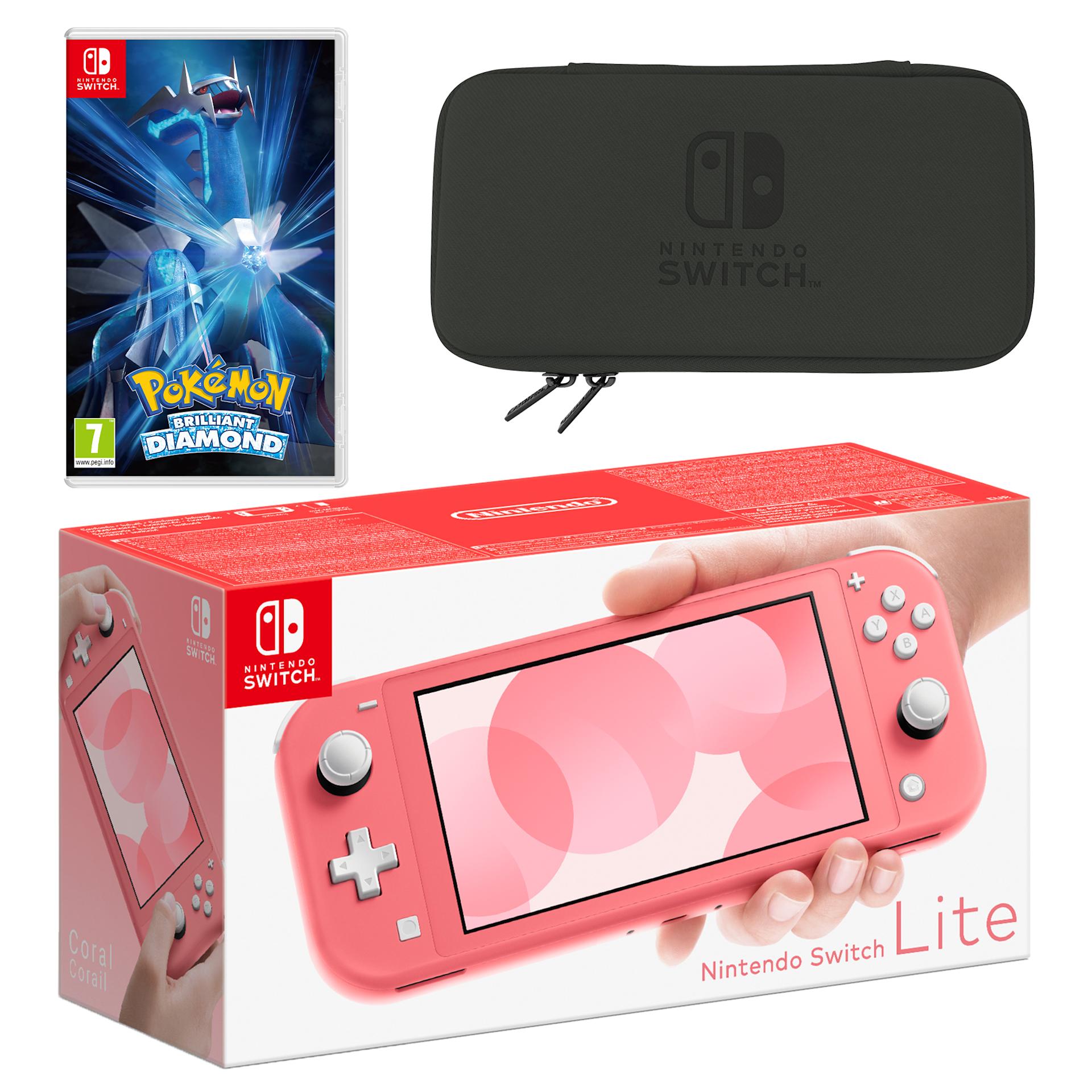 Nintendo Switch Lite (Coral) Pokémon Brilliant Diamond Pack - My ...