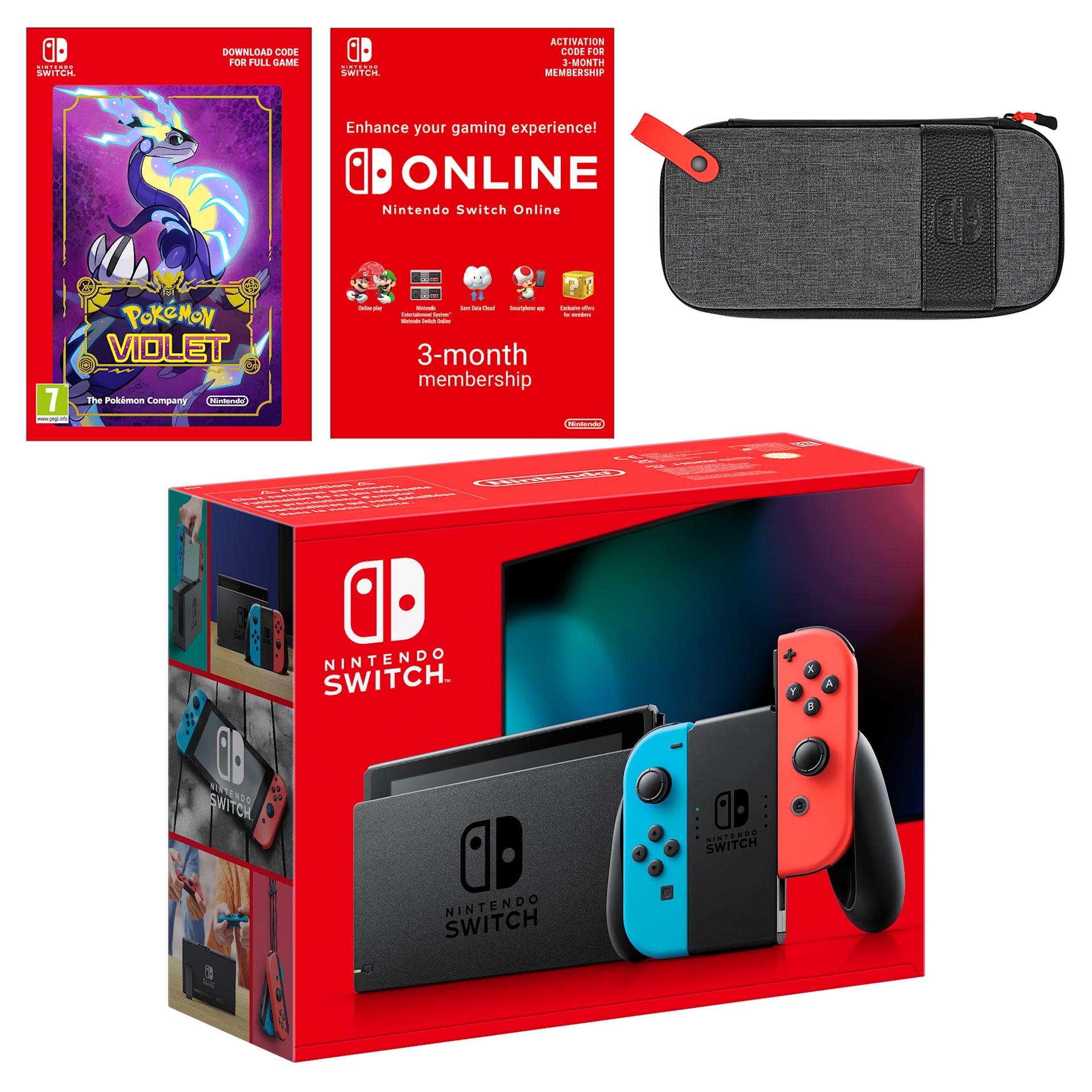 Nintendo Switch (Neon Blue/Neon Red) + Pokémon Violet + Nintendo Switch ...