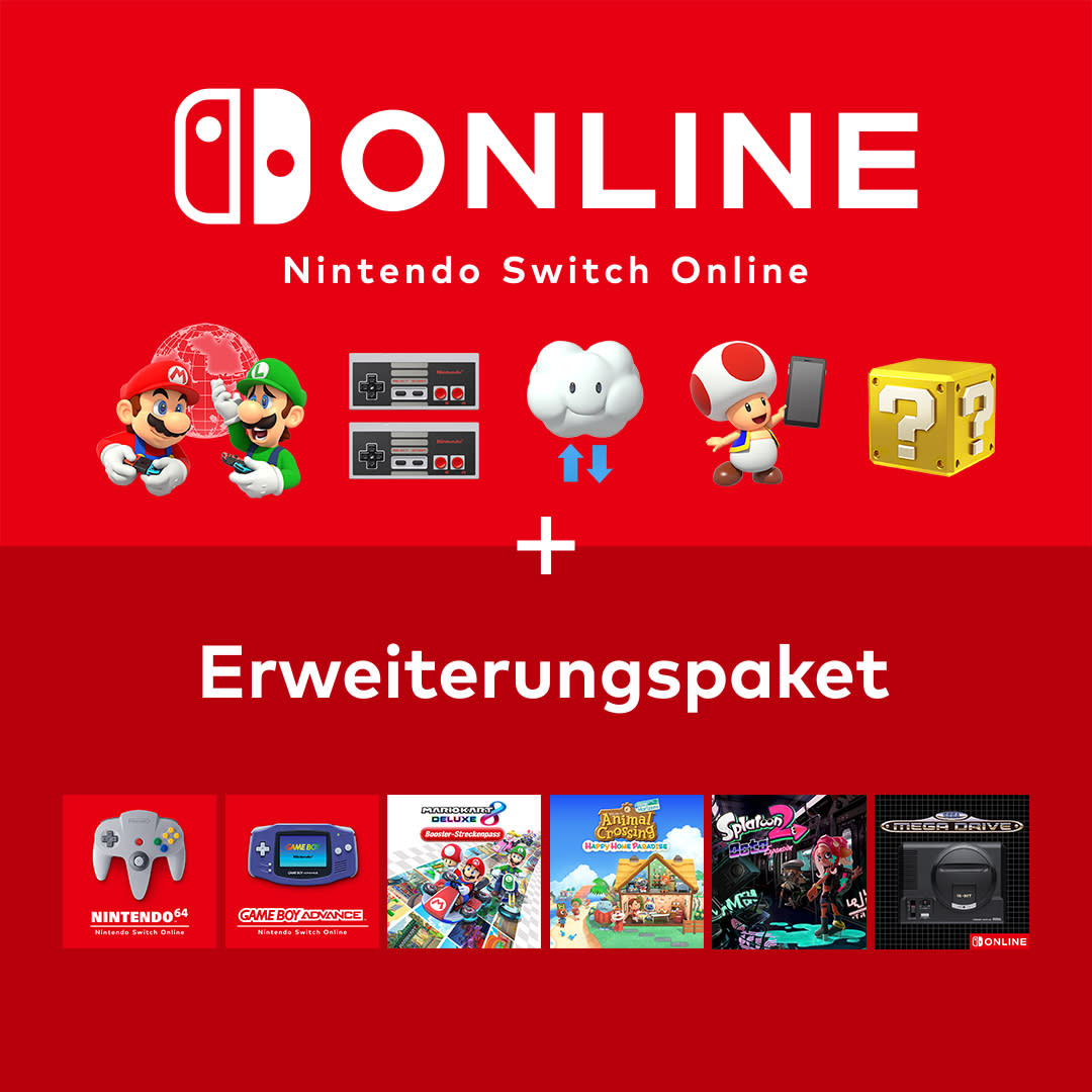 Mitgliedschaft für Nintendo Switch Online + Erweiterungspaket - My ...