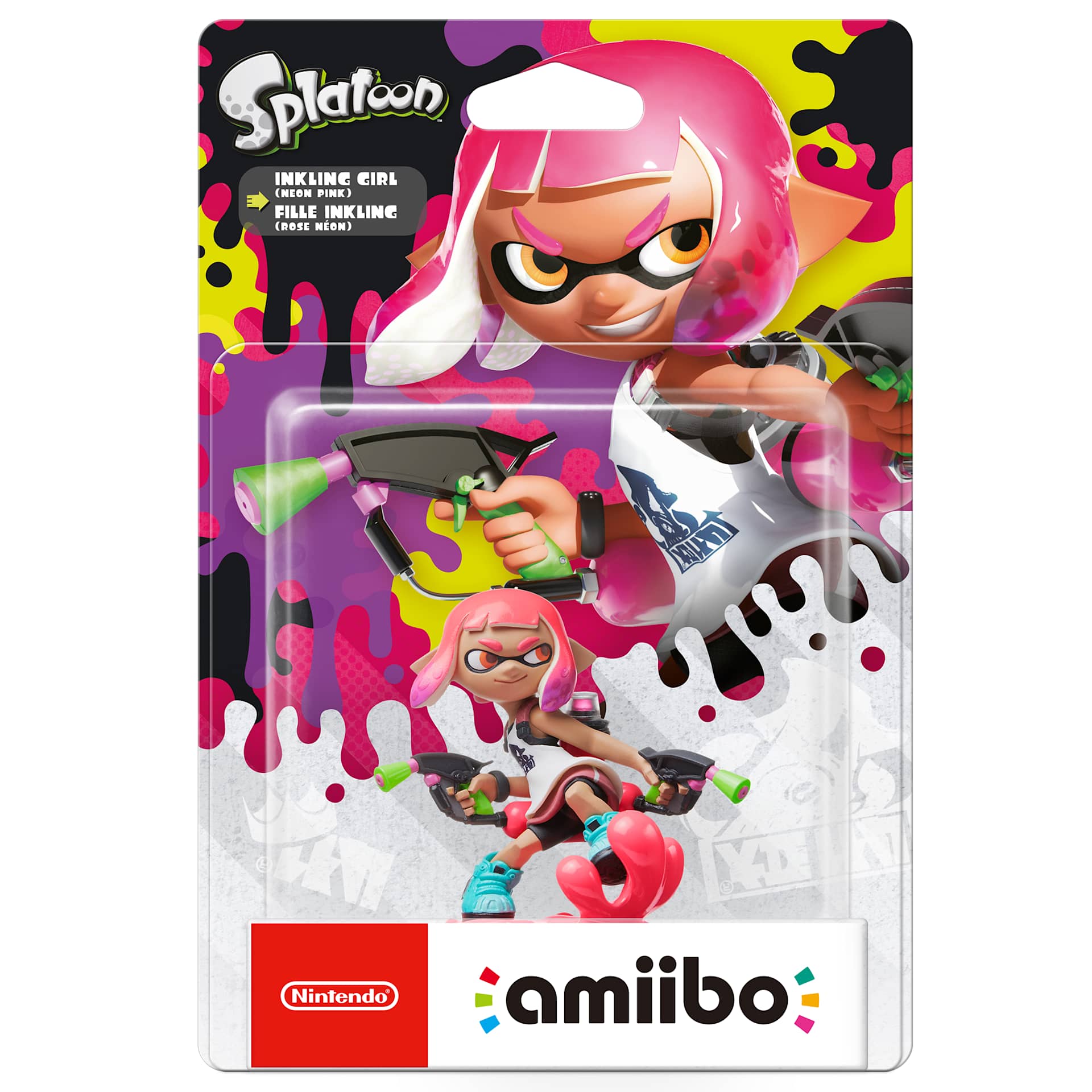Inkling Girl (Neon Pink) amiibo (Splatoon Collection) - My Nintendo Store