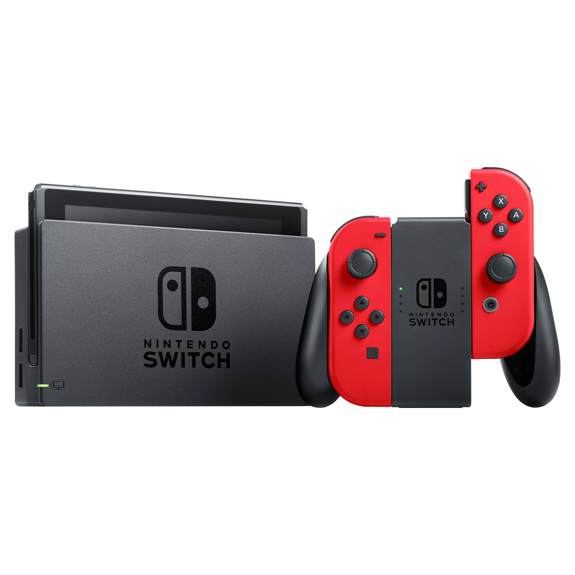 Nintendo Switch (Red) + Super Mario Odyssey + The Super Mario Bros ...