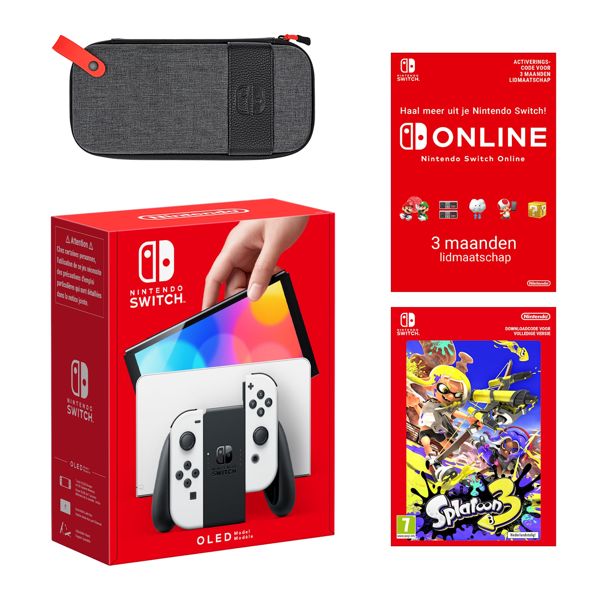 Nintendo Switch - OLED-model (wit) + Splatoon 3 + Nintendo Switch ...