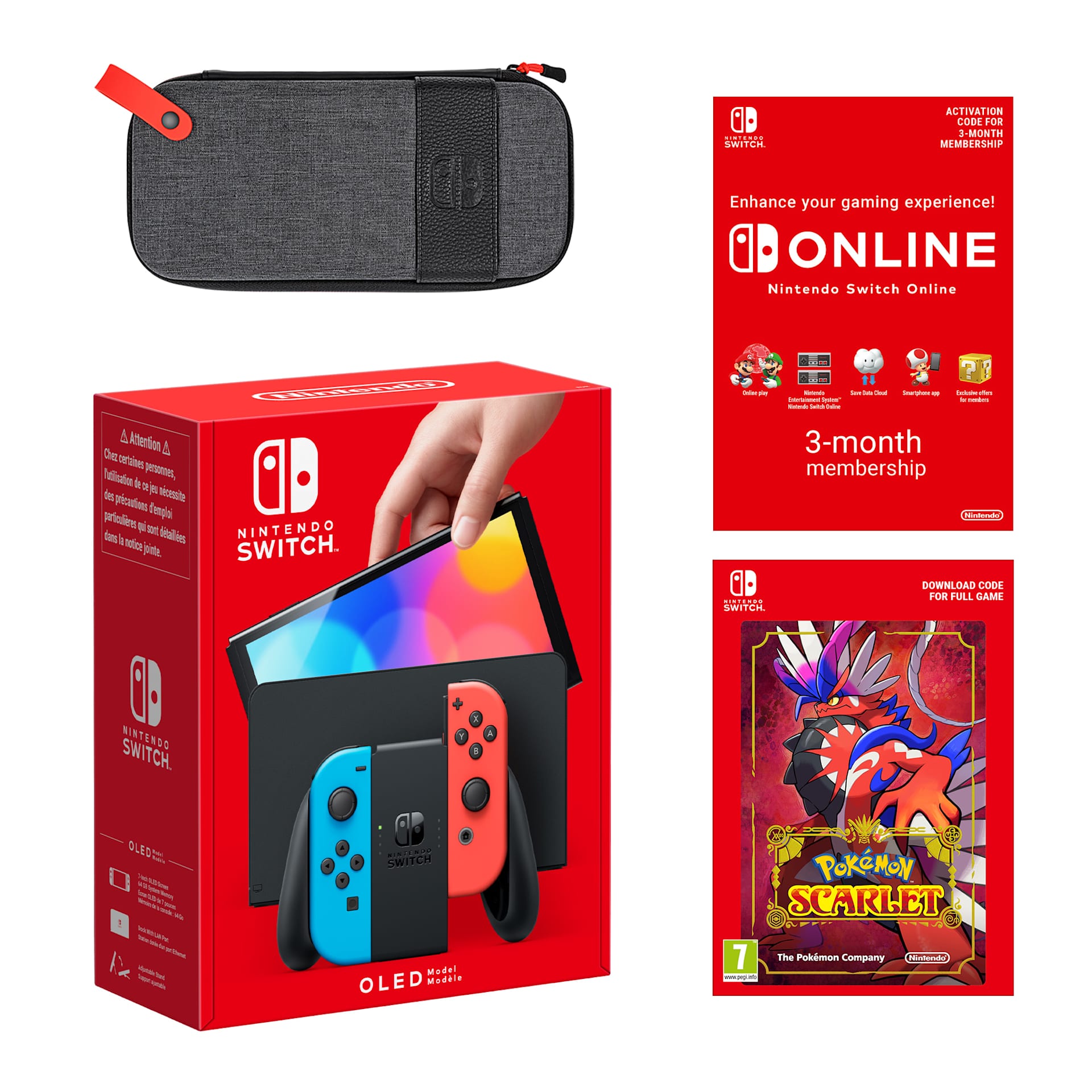 Nintendo Switch – OLED Model (Neon Blue/Neon Red) Pokémon Scarlet ...