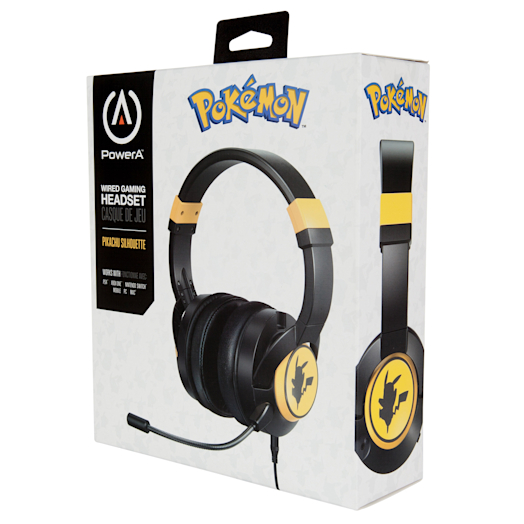 Nintendo Switch Gaming Headphones (Wired) - Pokémon Pikachu Silhouette ...