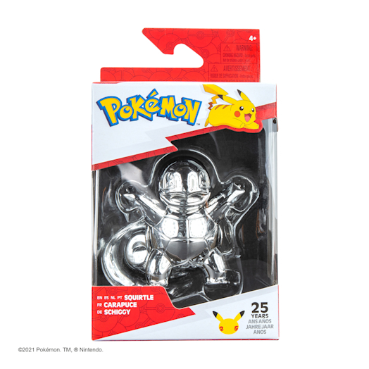 Pokémon 25th Celebration Squirtle Silver Figure - My Nintendo Store